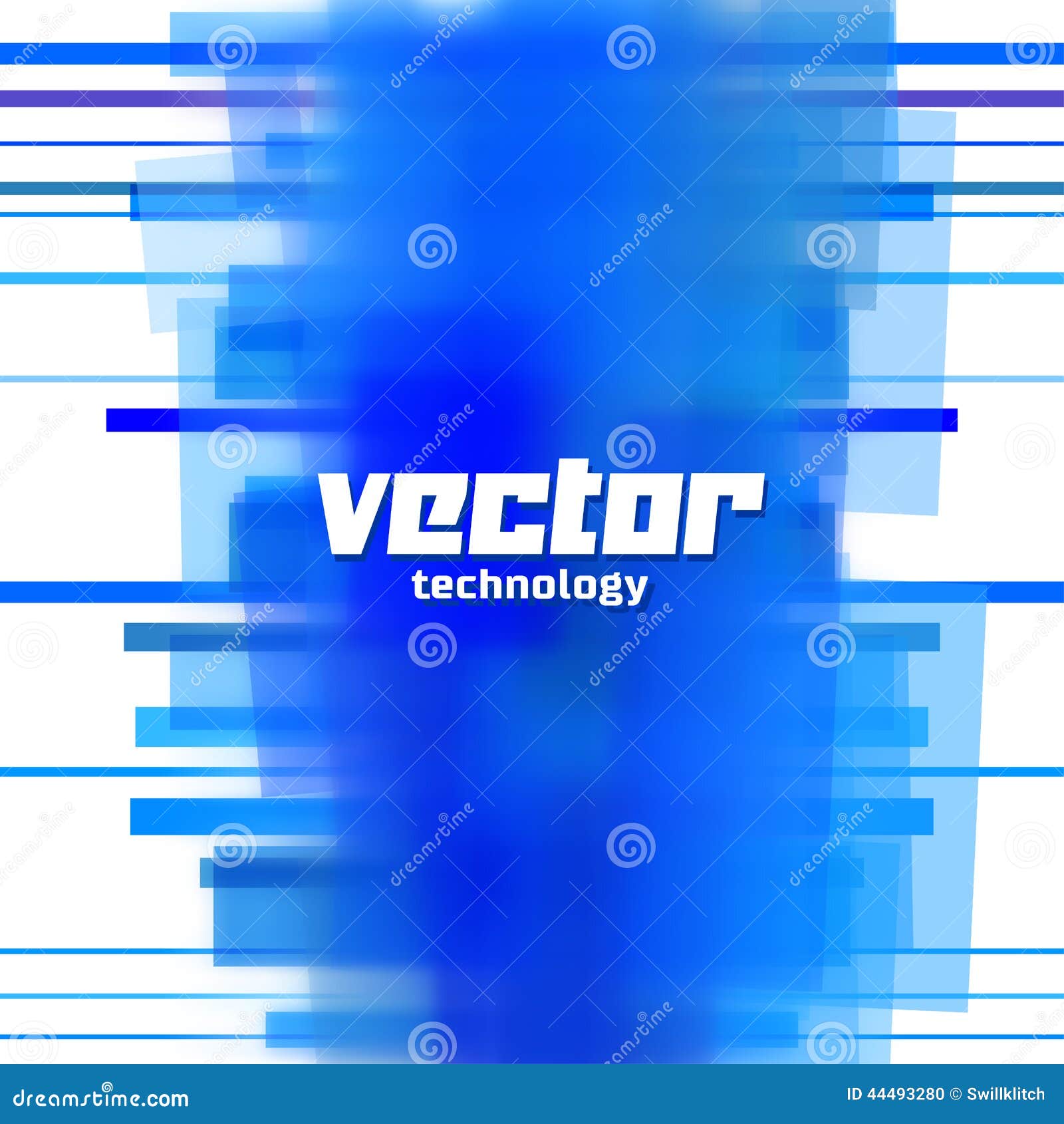 Vector Background with Blue Blurred Lines Stock Vector - Illustration ...