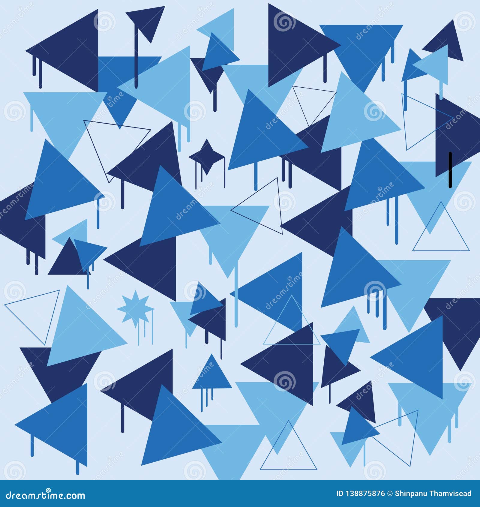 Vector Background of Blue Geometric Triangle Camouflage Stock Vector ...