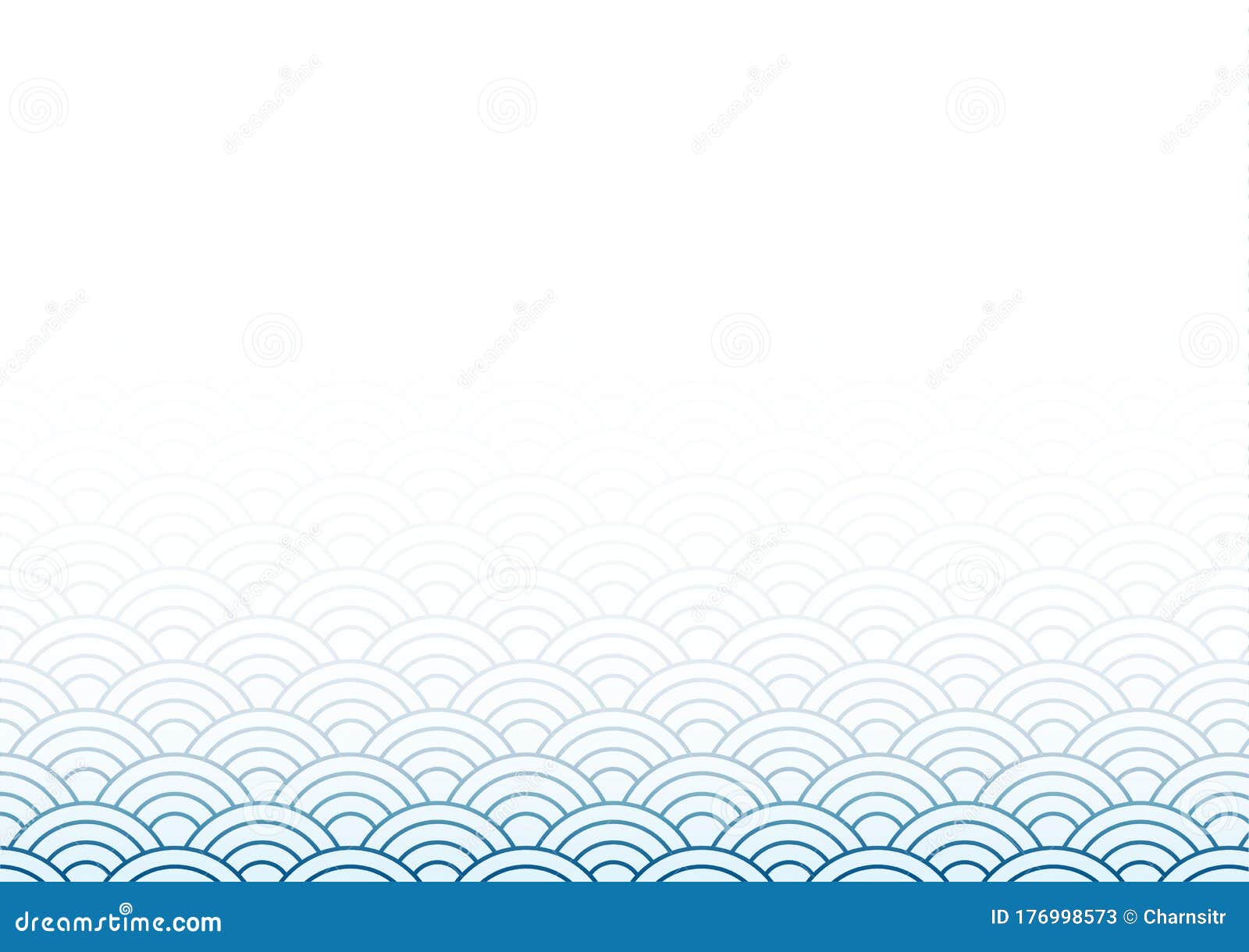 Background of Blue Gradient Japanese Wave Pattern Stock Vector ...
