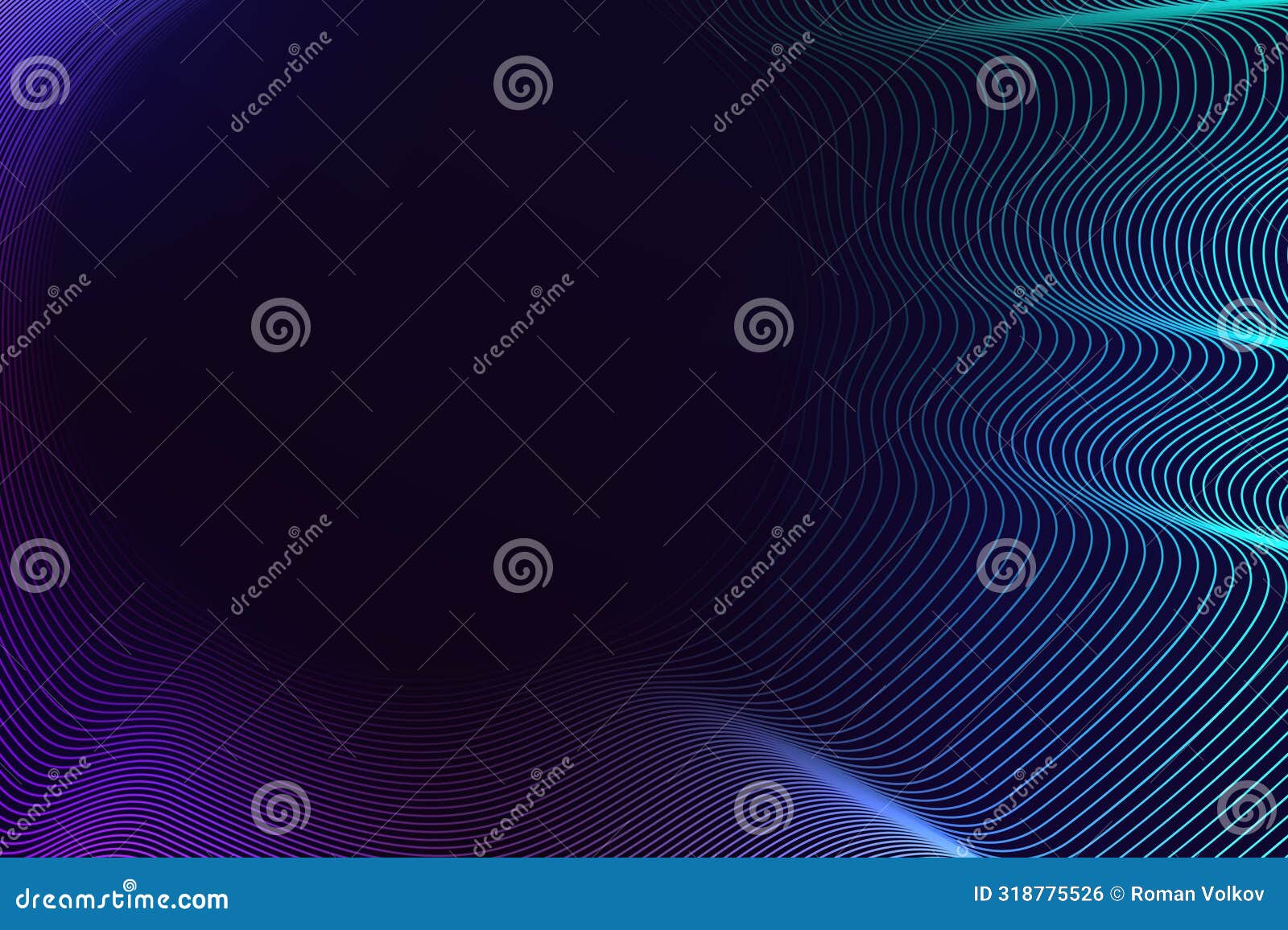Vector Background with Blue and Violet Neon Waves Stock Vector ...