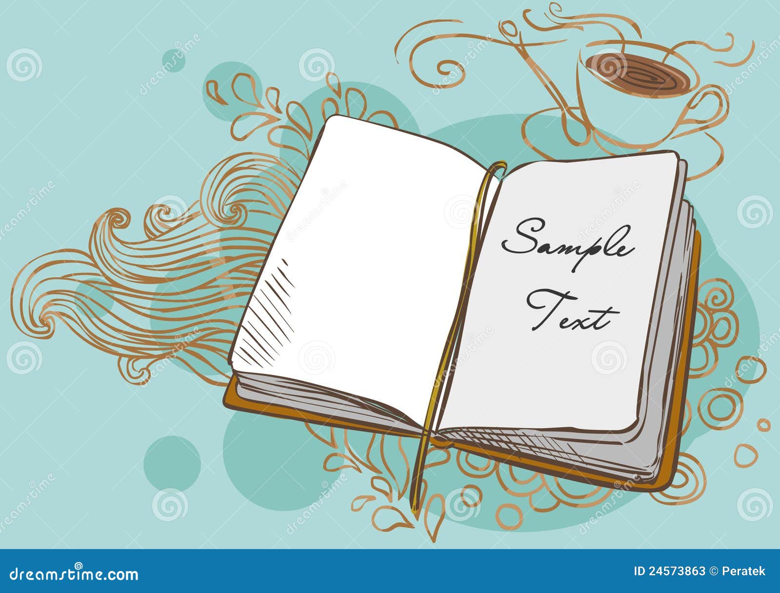 Vector Background with a Book Stock Vector - Illustration of drops ...