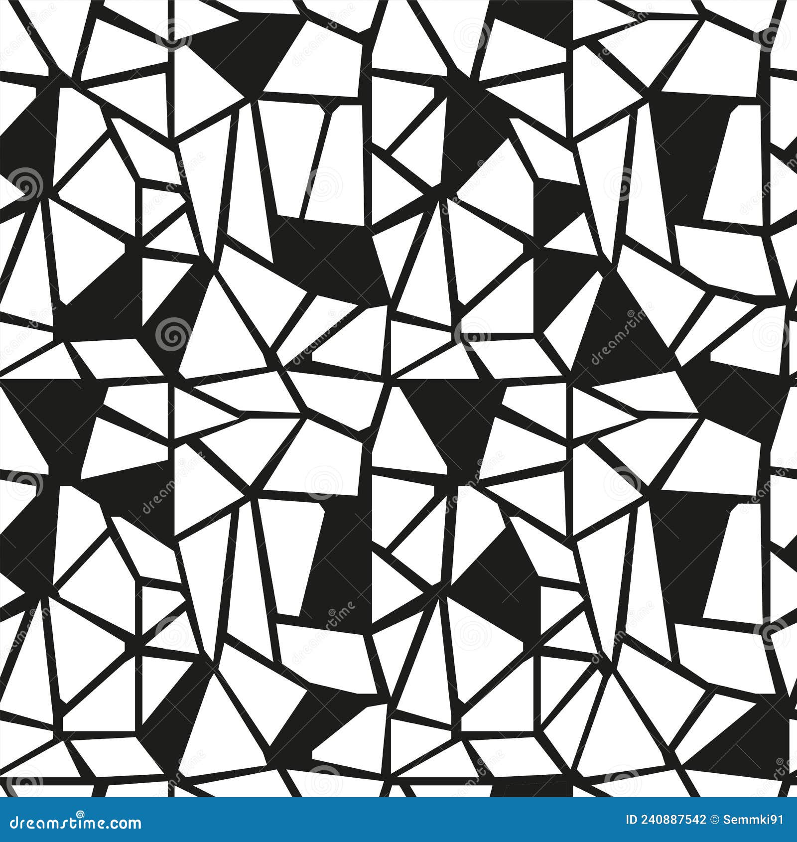 Vector Background Broken Tiles.Black and White Abstract Mosaic Seamless ...