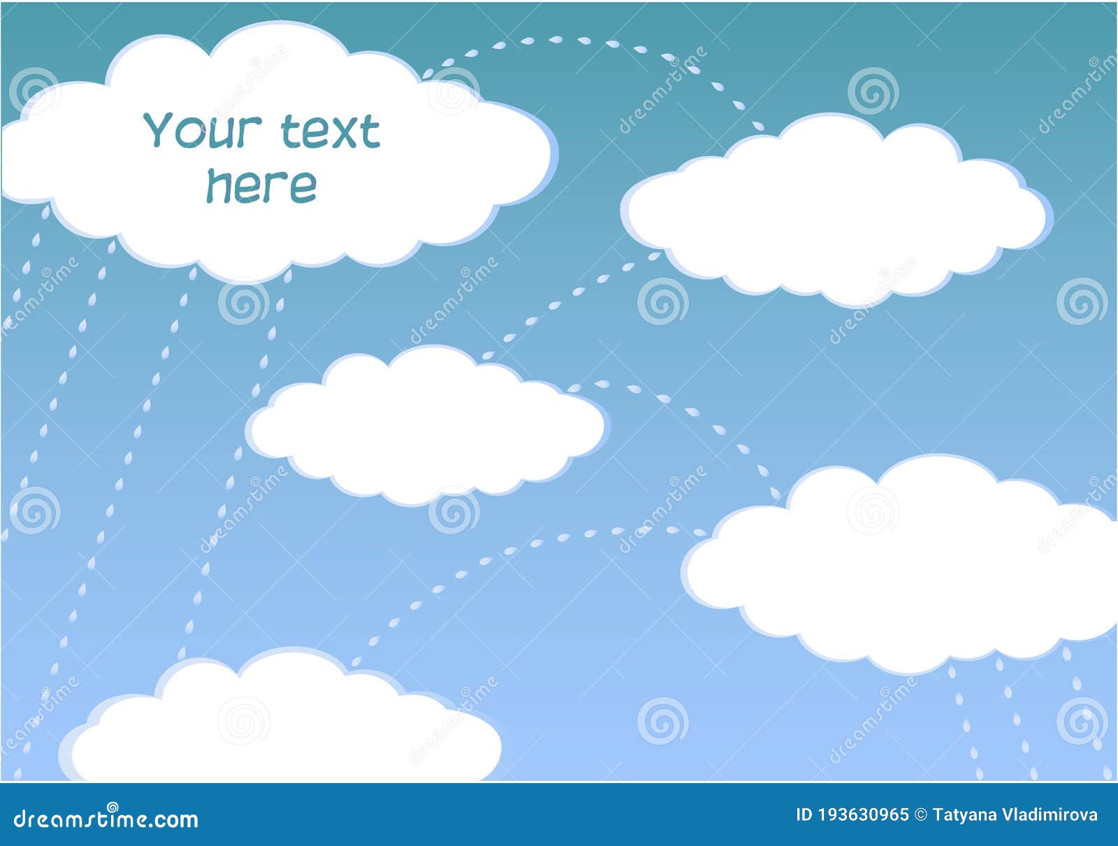 Vector Background with Clouds O for Text. Stock Vector - Illustration ...