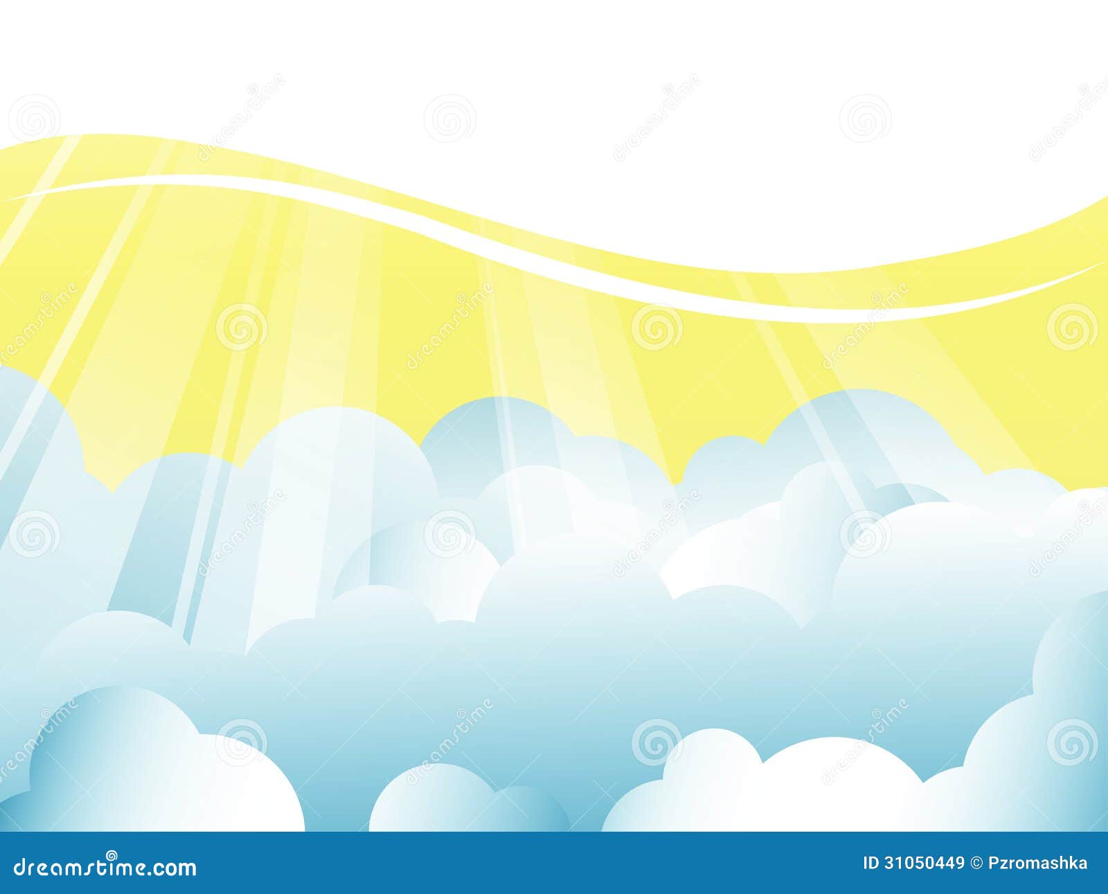 Vector Background with Clouds Stock Vector - Illustration of sunshine ...