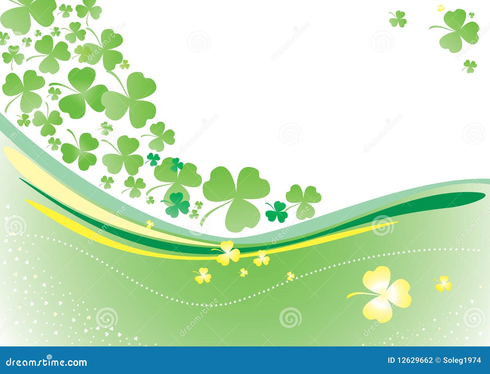 Vector Background with Clover Leafs Stock Vector - Illustration of ...
