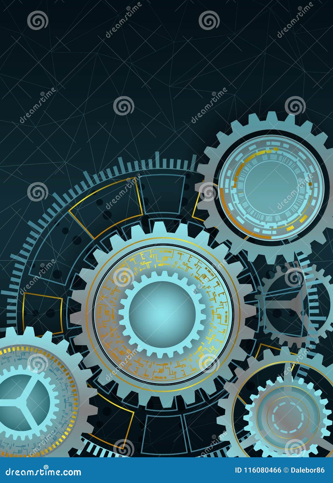 Vector Background with Cogs and Gears. Stock Illustration ...