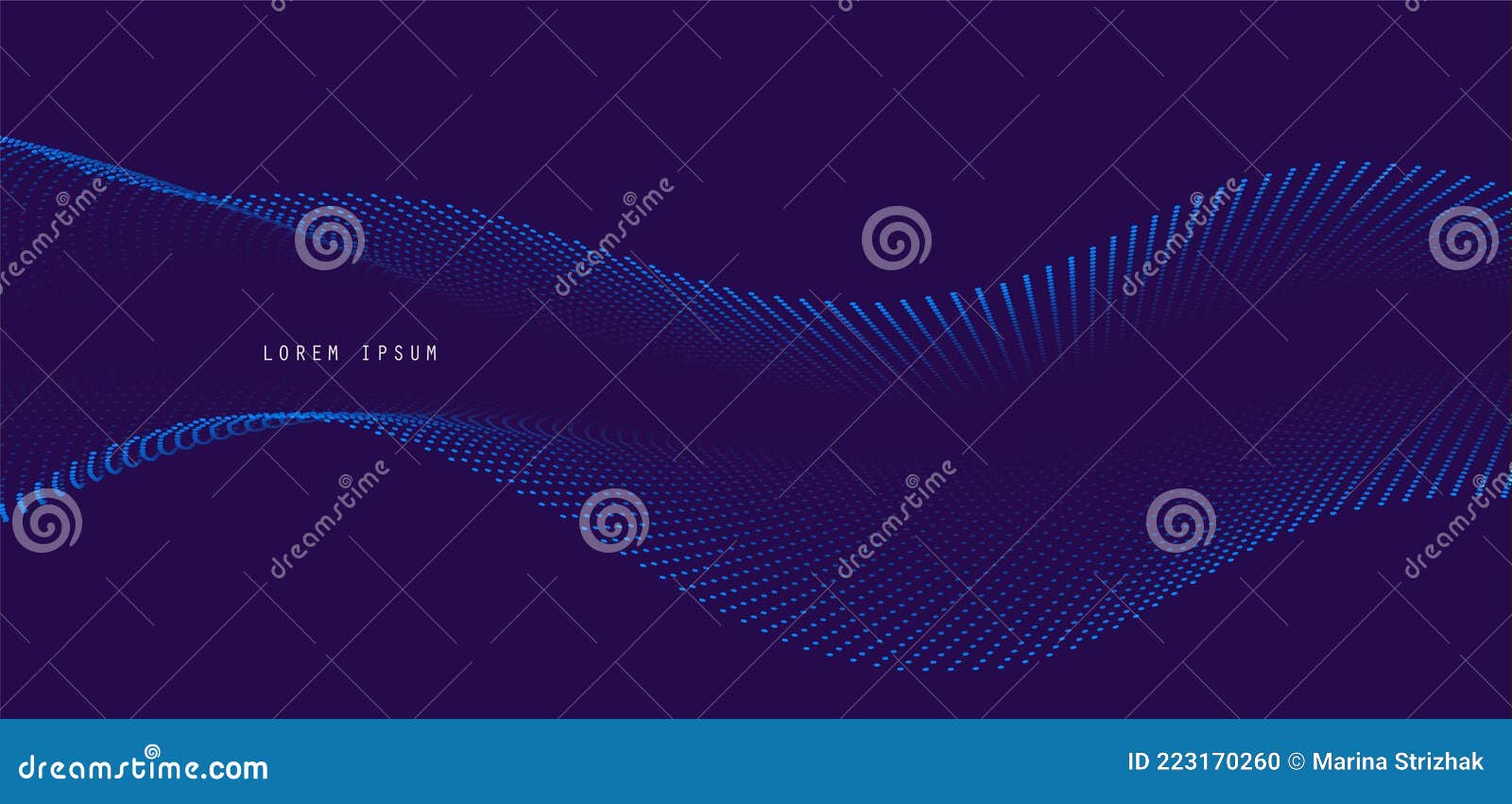 Vector Background with Color Abstract Wave Dots Stock Vector ...