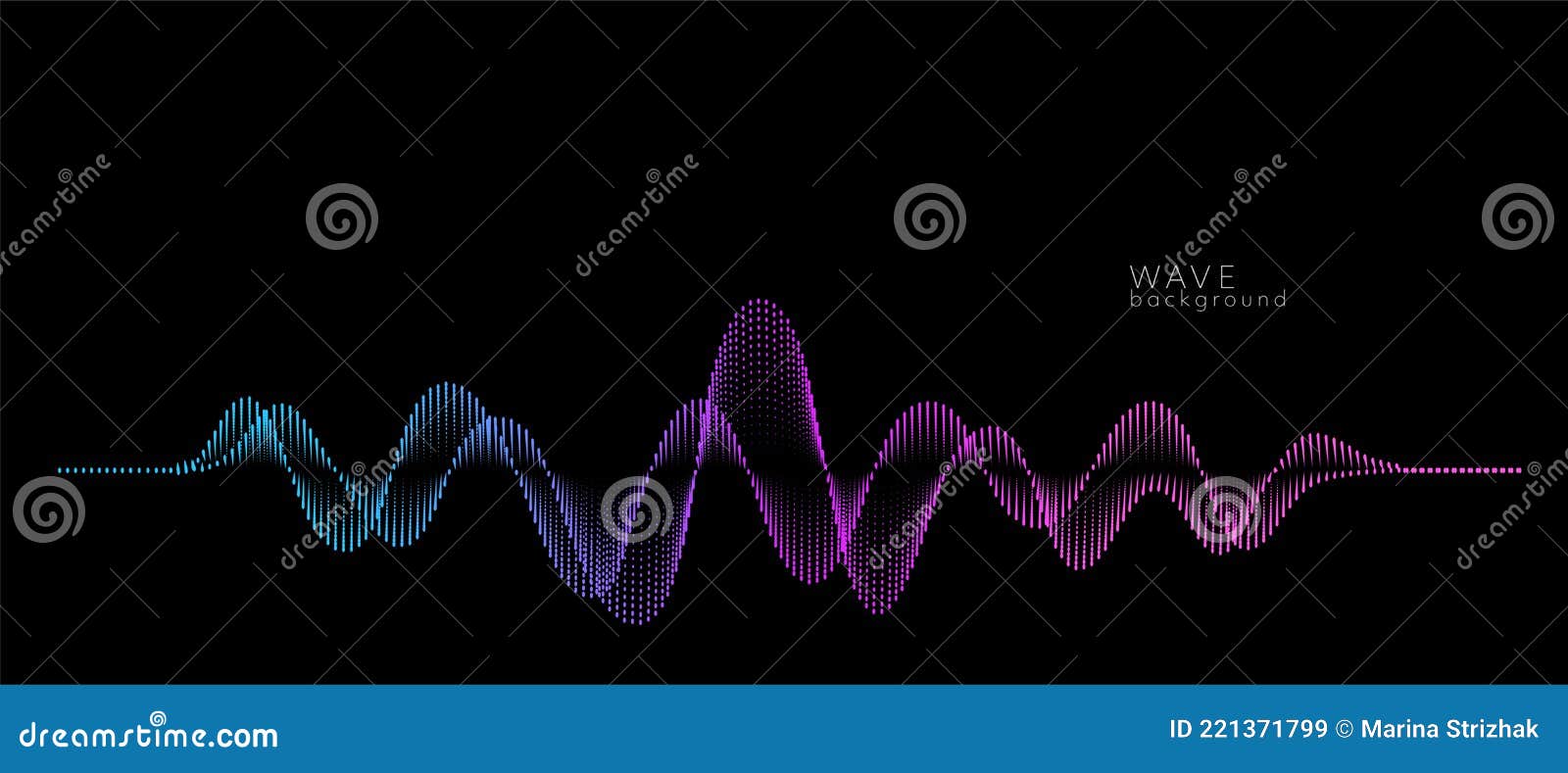 Vector Background with Color Abstract Wave Dots Stock Vector ...