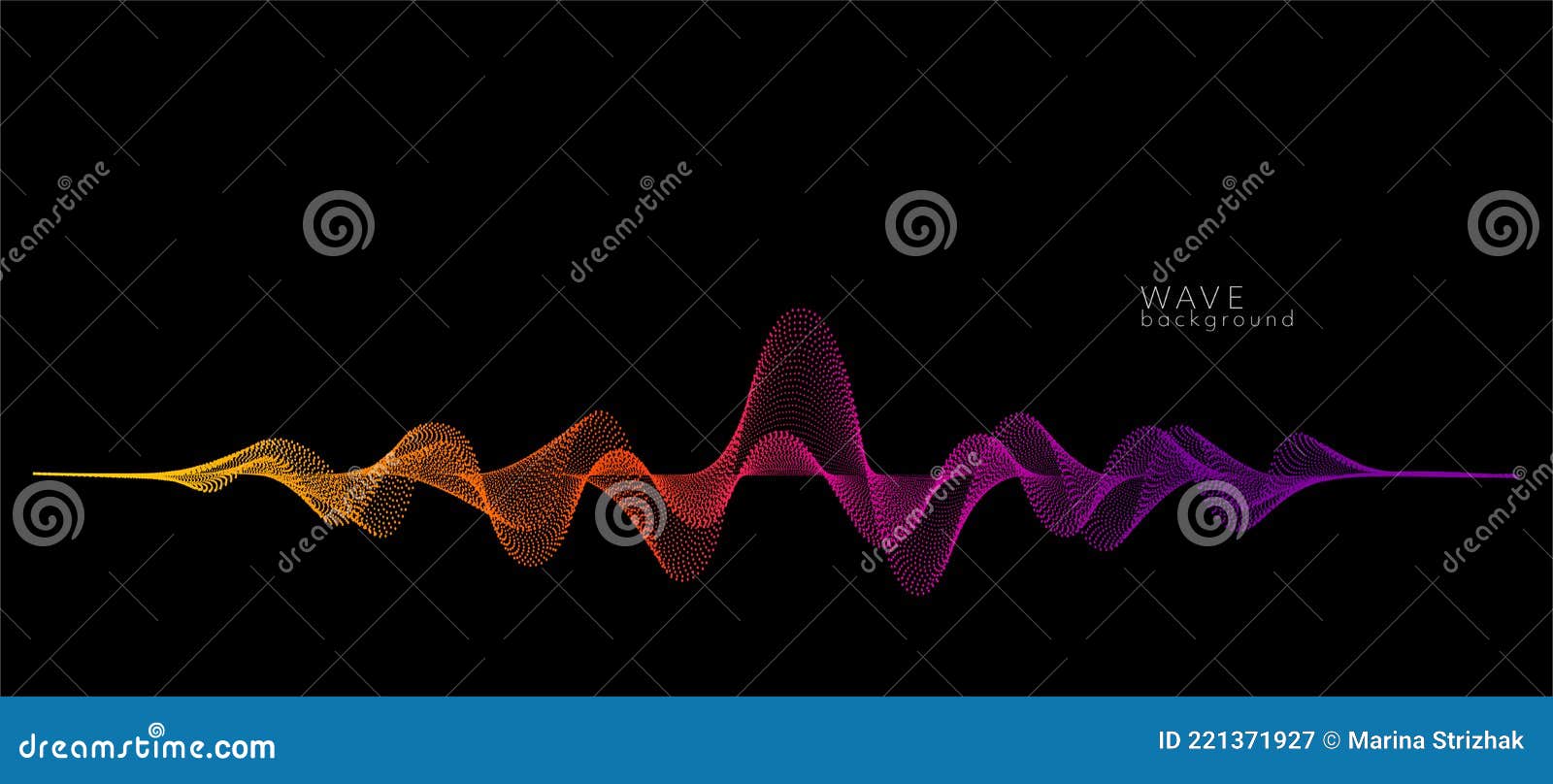 Vector Background with Color Abstract Wave Dots Stock Vector ...