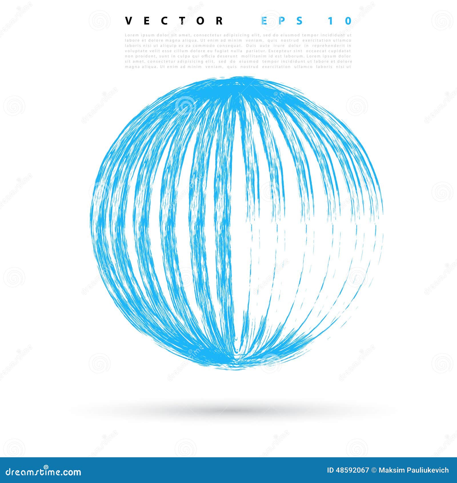 Vector Background with Colored Sphere. Stock Vector - Illustration of ...