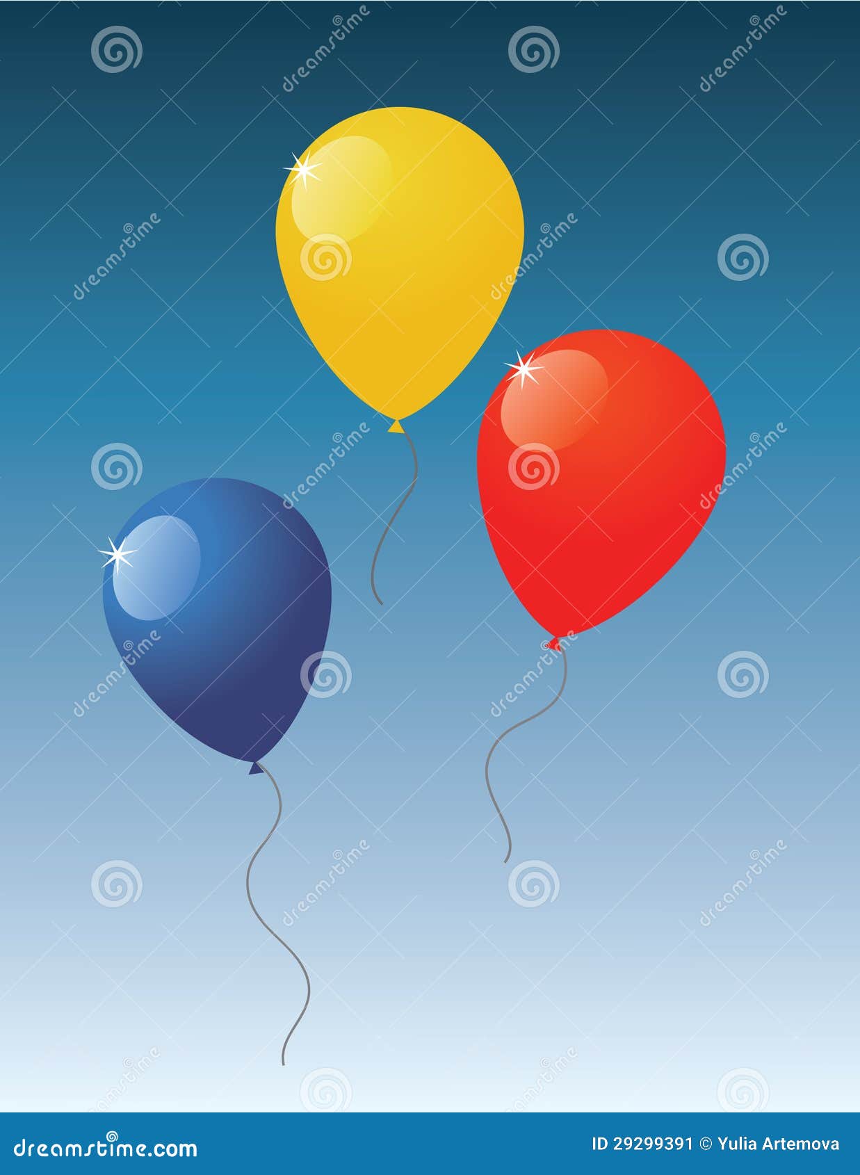 Vector Background with Colorful Balloons Stock Vector - Illustration of ...