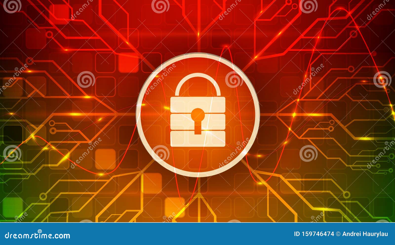 Vector Background of Computer Security and Information Protection on ...