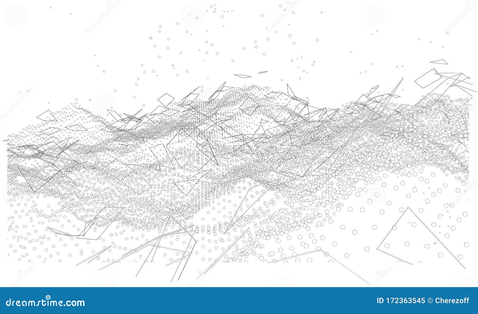 Vector Background Consisting of Dots and Lines Stock Vector ...