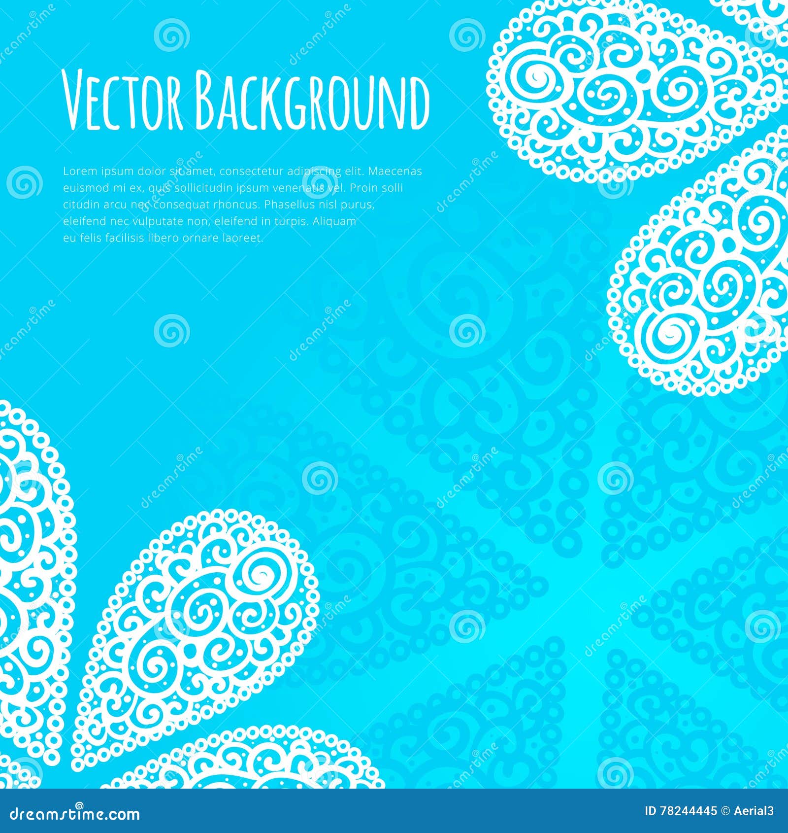 Vector Background With Cute Cashmere Pattern | CartoonDealer.com #78244445