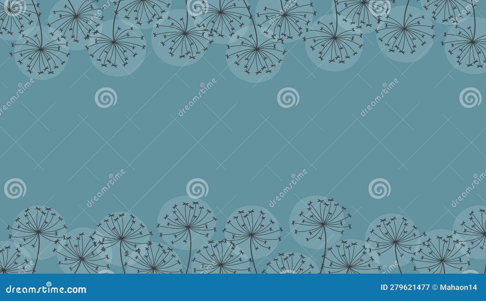 Vector Background with Dandeliion Border Stock Vector - Illustration of ...