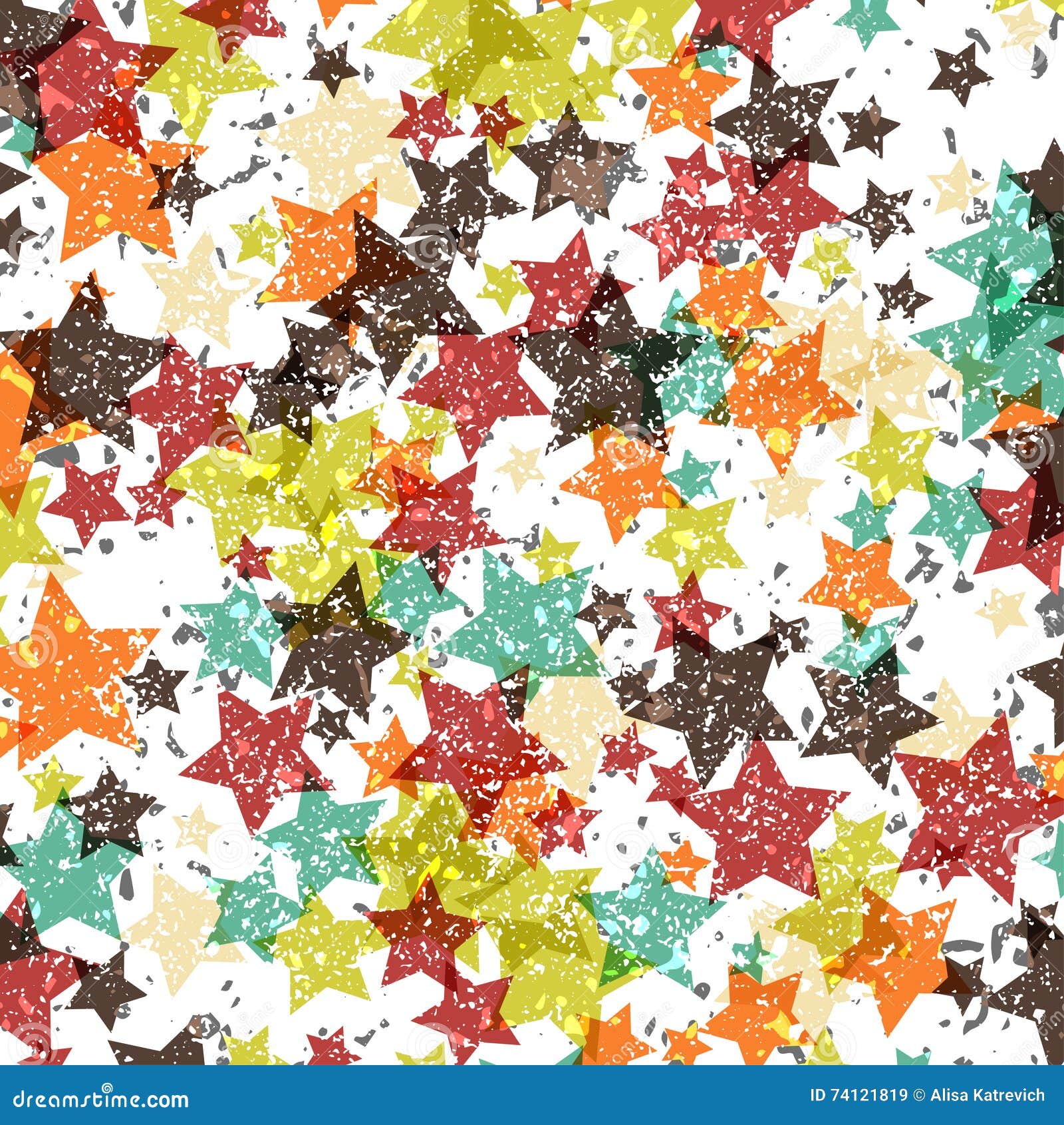 Vector Background Decorated with Texture Stars. Stock Vector ...