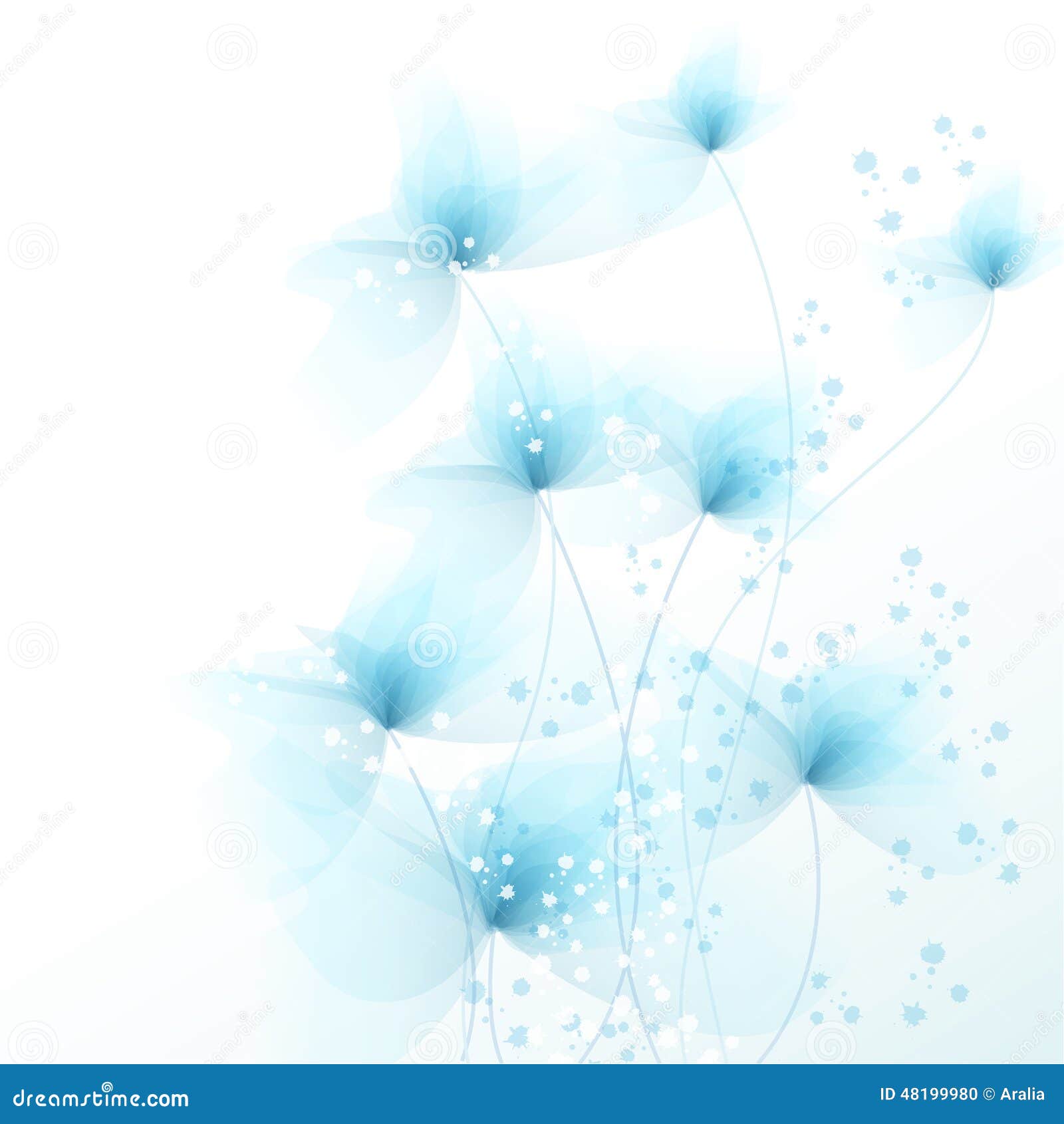 Vector Background with Delicate Flowers Stock Vector - Illustration of ...