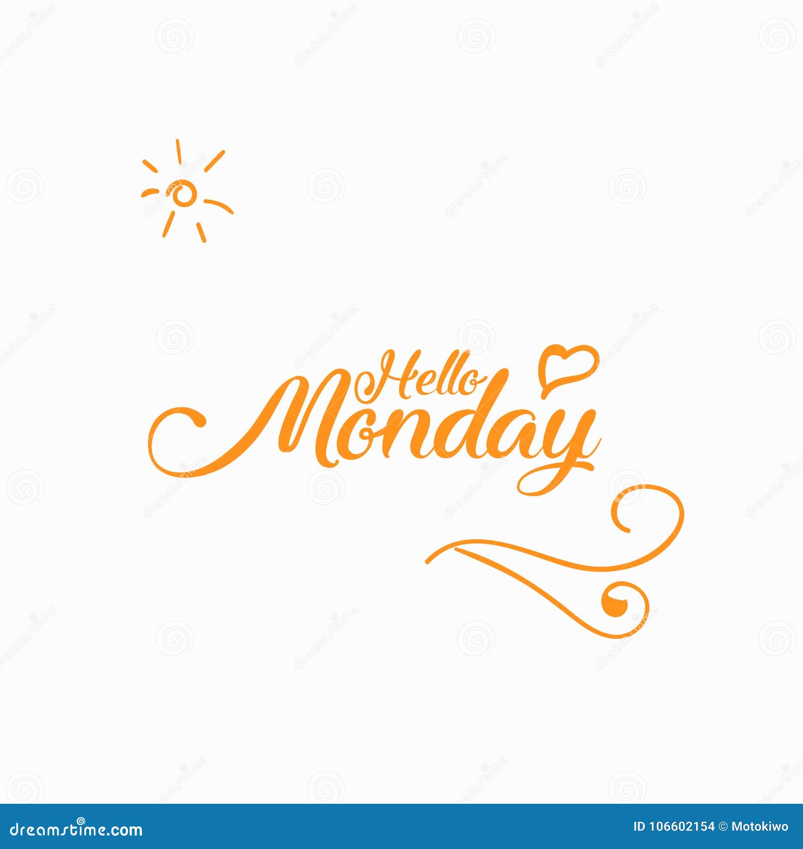 Happy Monday Greeting Card Design. Stock Photo - Image of message ...