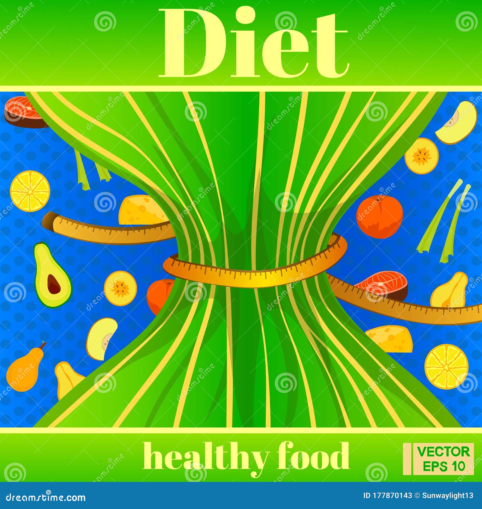 Vector background diet stock illustration. Illustration of meal - 177870143