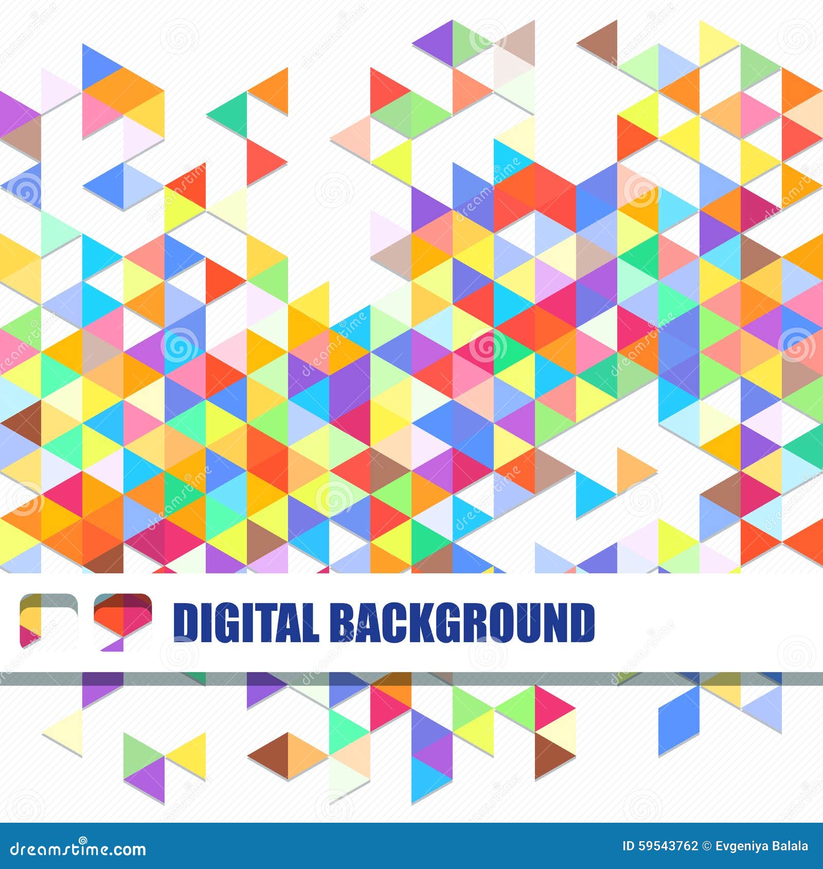 Vector Background of Different Color Triangles Stock Illustration ...