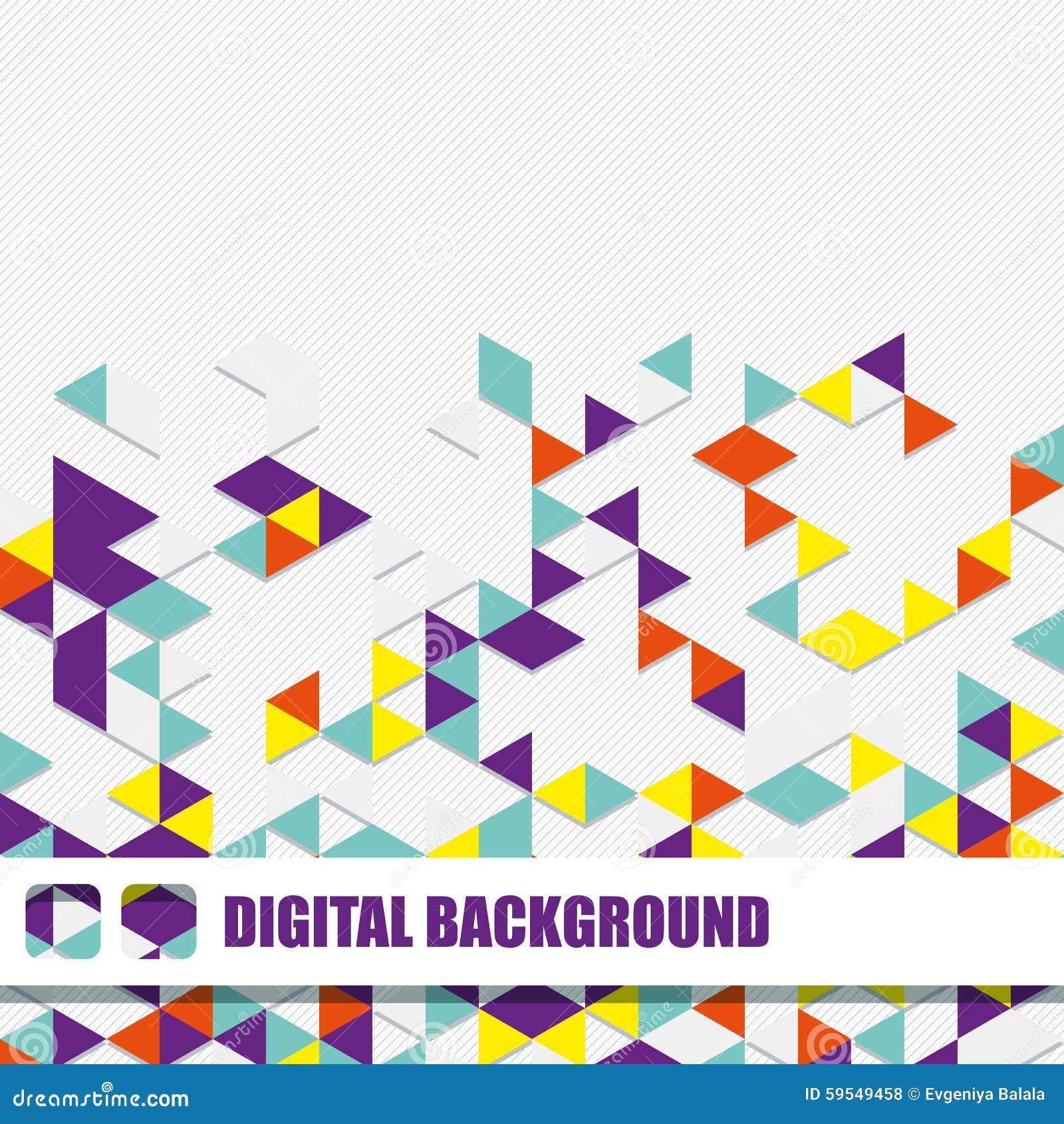 Vector Background of Different Color Triangles Stock Illustration ...