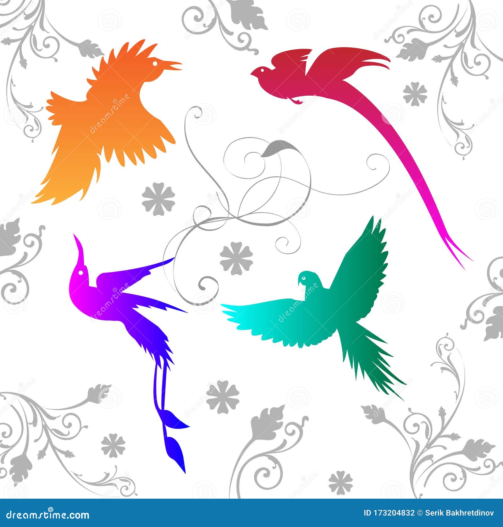 Birds Of Paradise Design Vector Illustration, Creative Birds Of ...