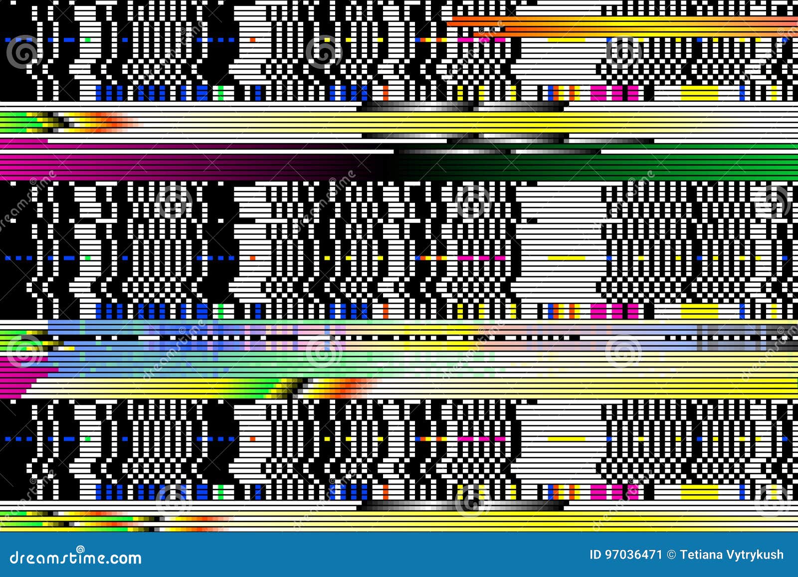 Vector Background. Digital Glitch. Pixels, Broken Stock Vector ...
