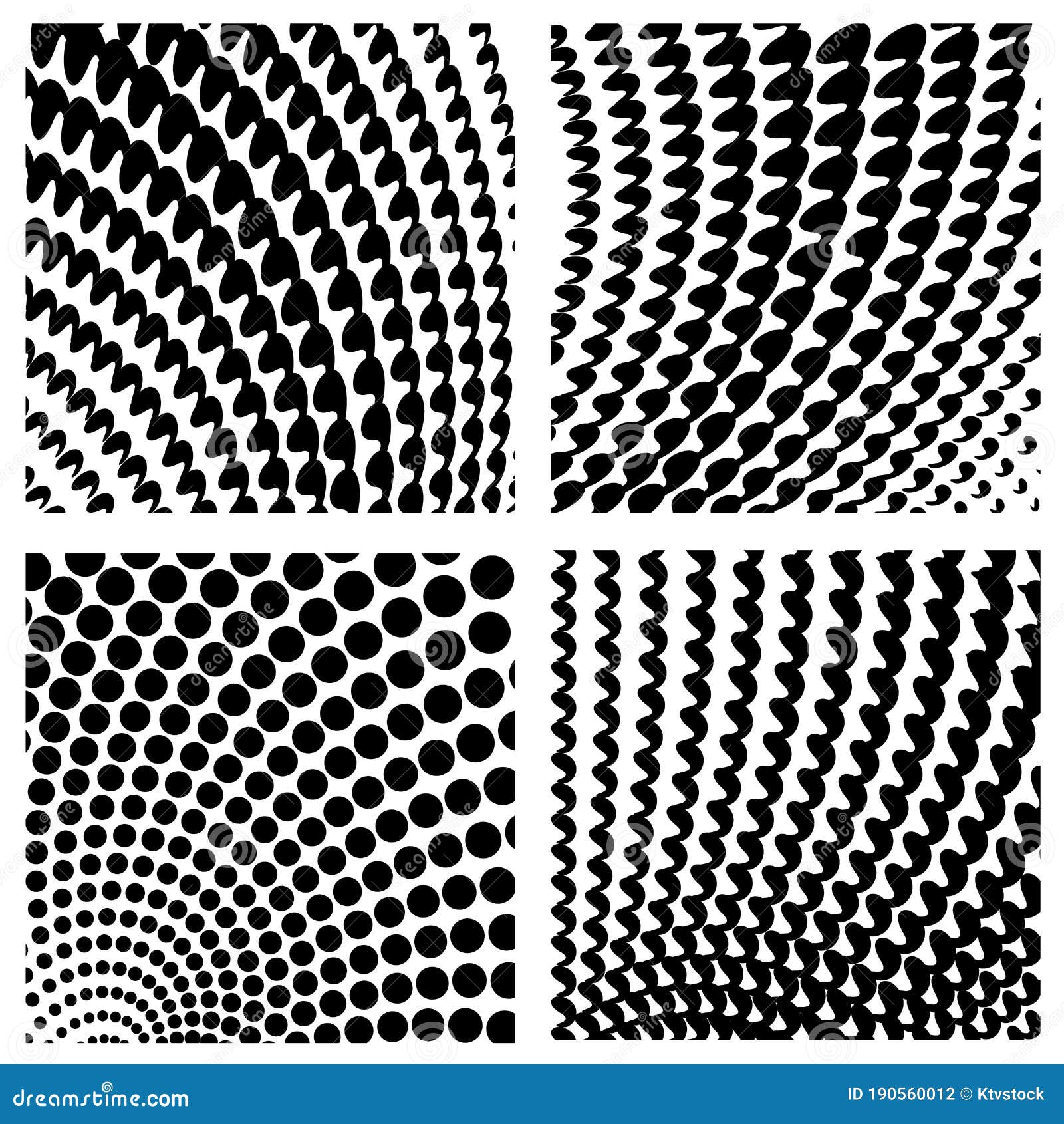 Vector Background with Distortion Effect Set Stock Vector ...