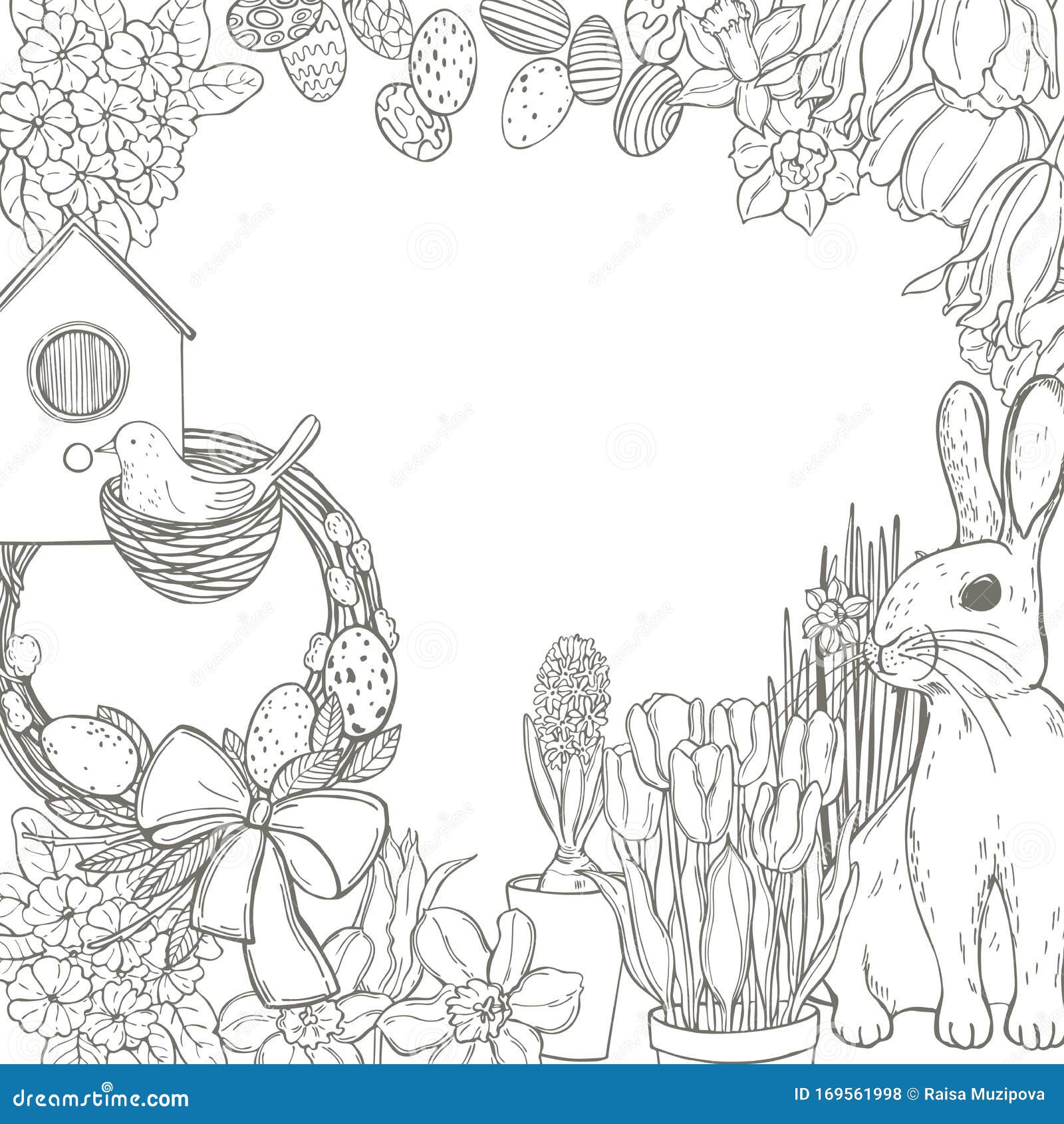 Vector Easter Background. Sketch Illustration Stock Vector ...