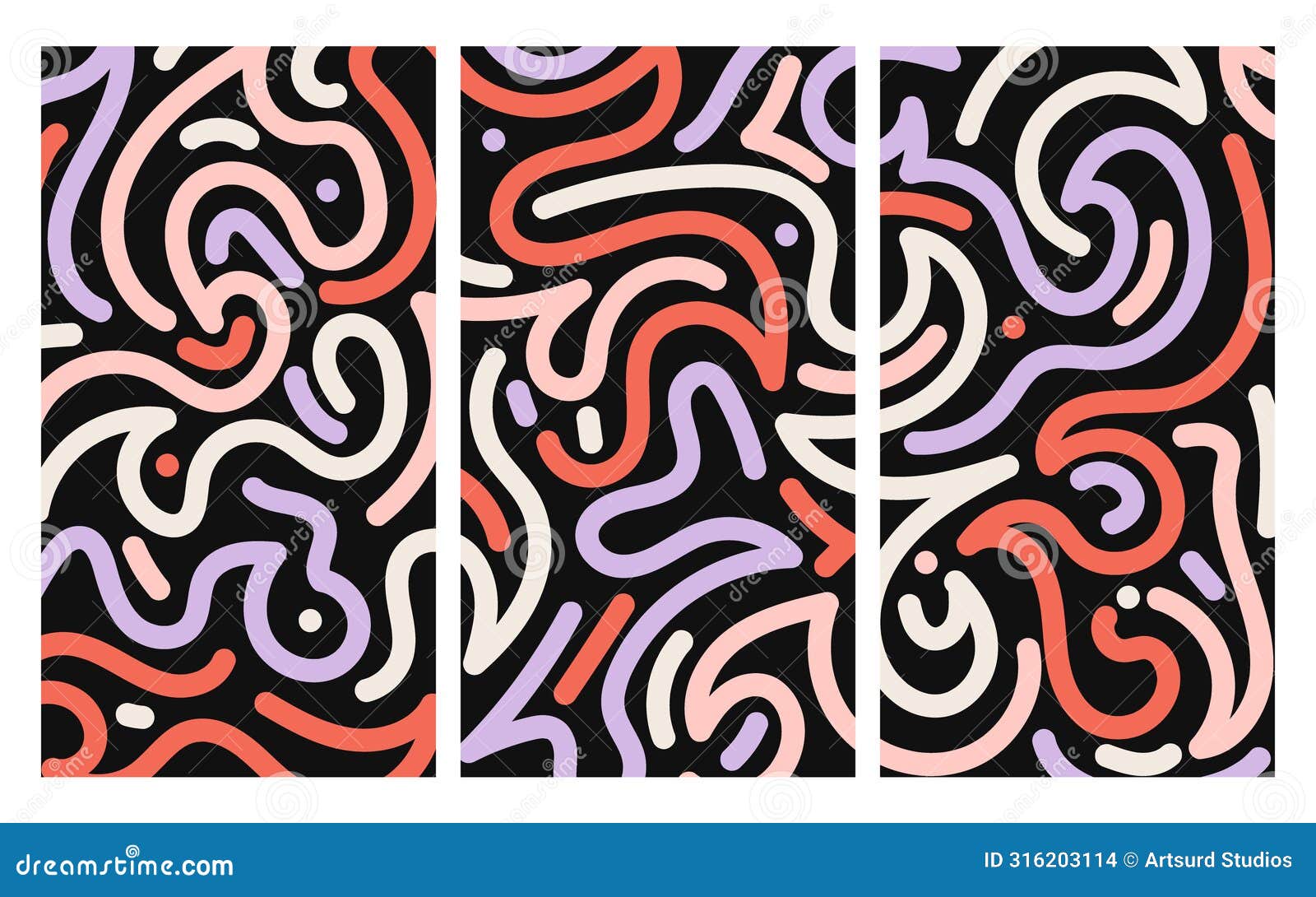 Vector Background for Festivals with Abstract and Irregular Line Art ...