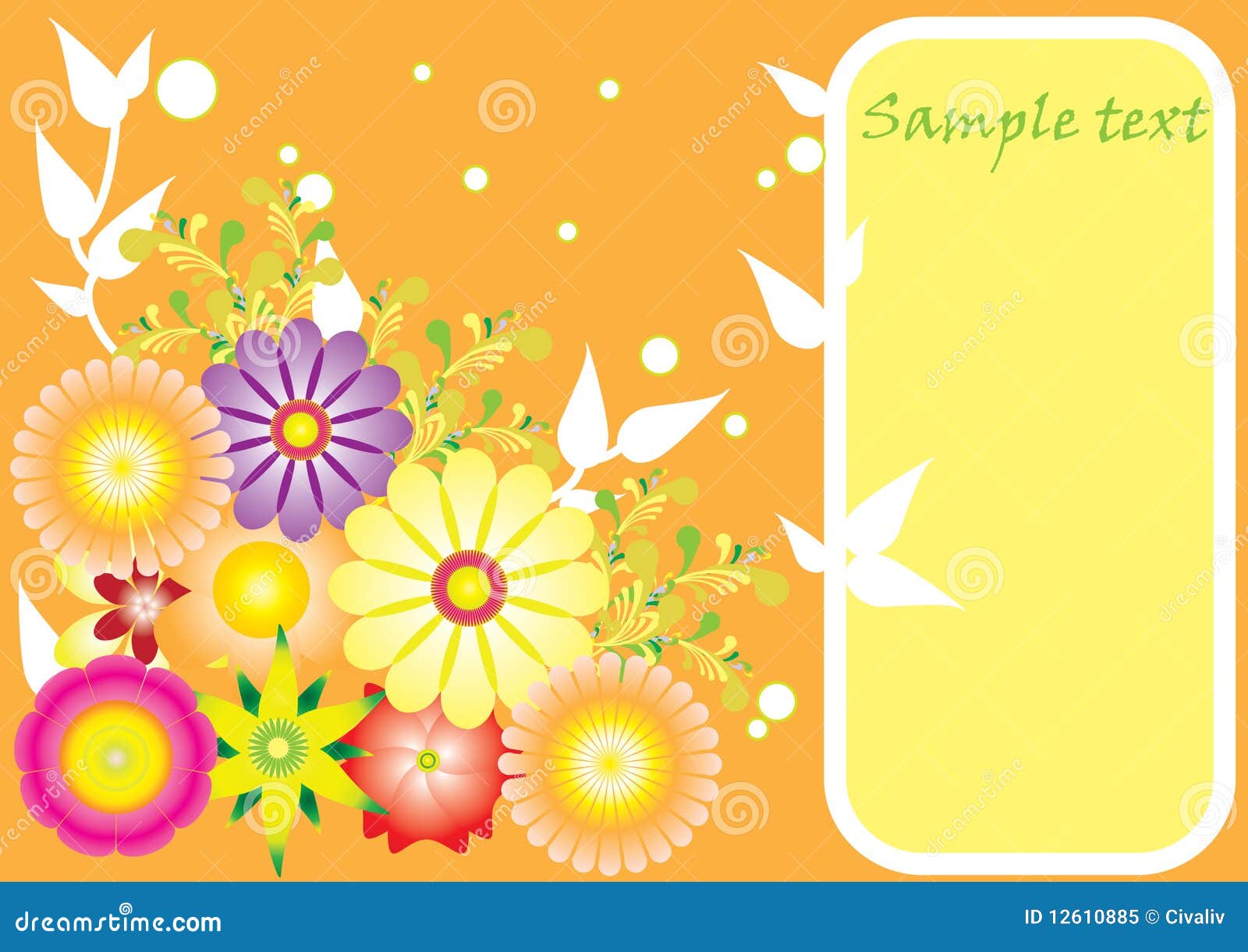 Vector Background with Flower Motives Stock Vector - Illustration of ...