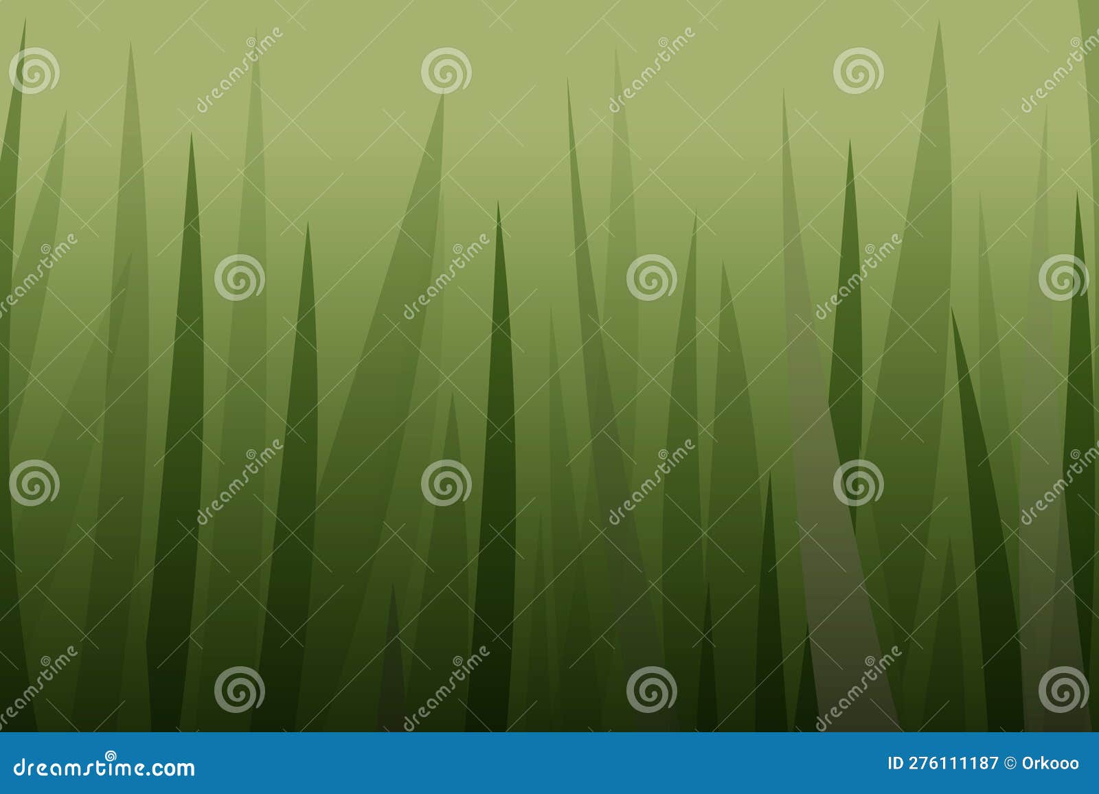 Vector Background, in the Form of Tropical Grass, Horizontal in Green ...