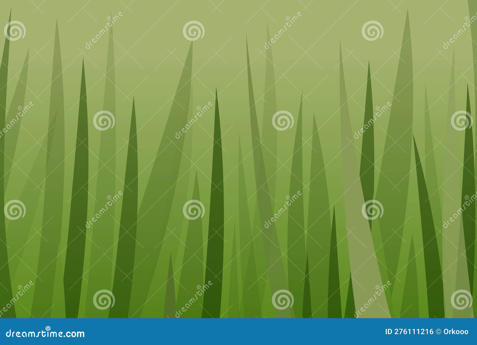 Vector Background, in the Form of Tropical Grass, Horizontal in Green ...