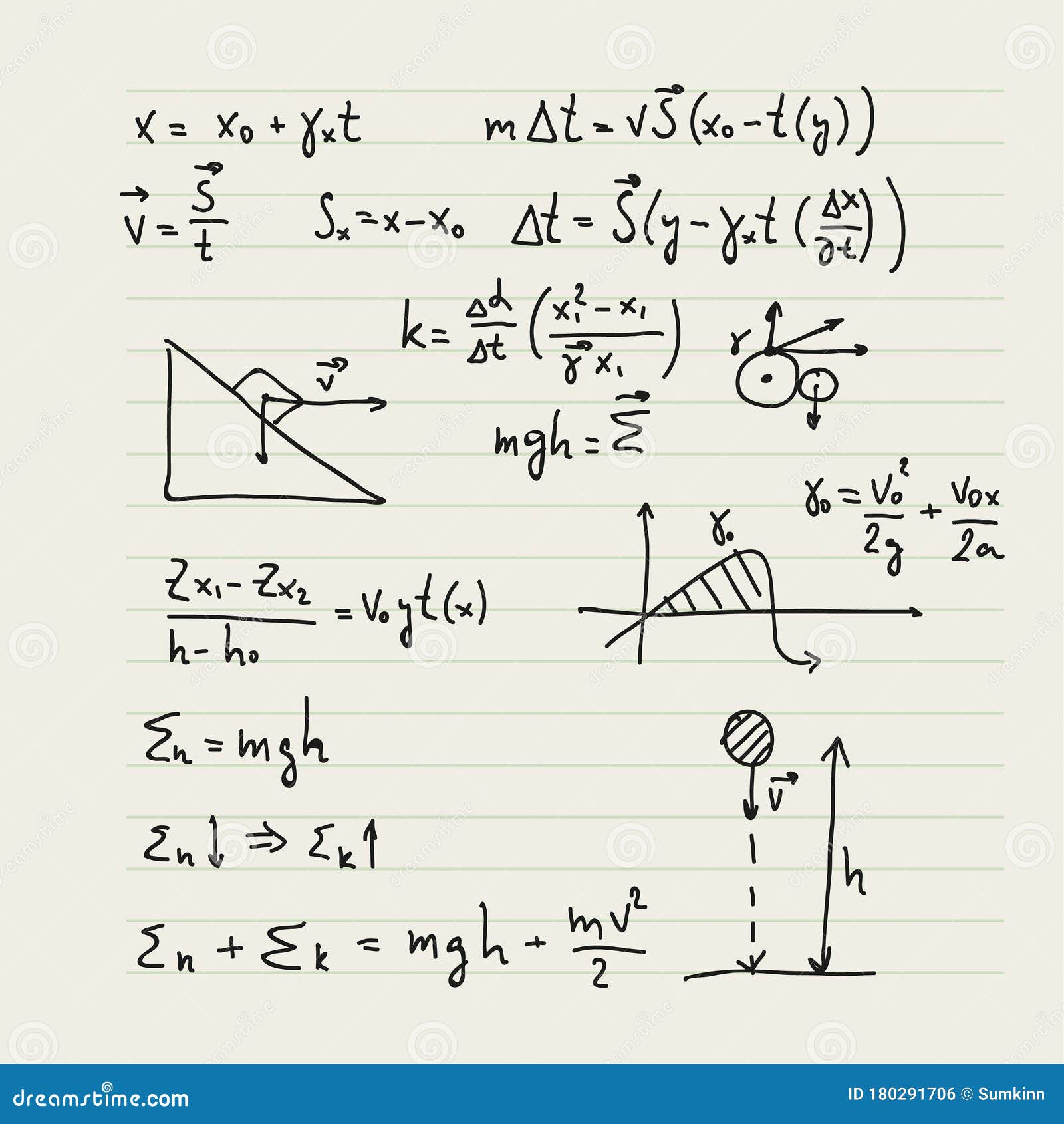 Vector Background with Formulas. Stock Vector - Illustration of ...