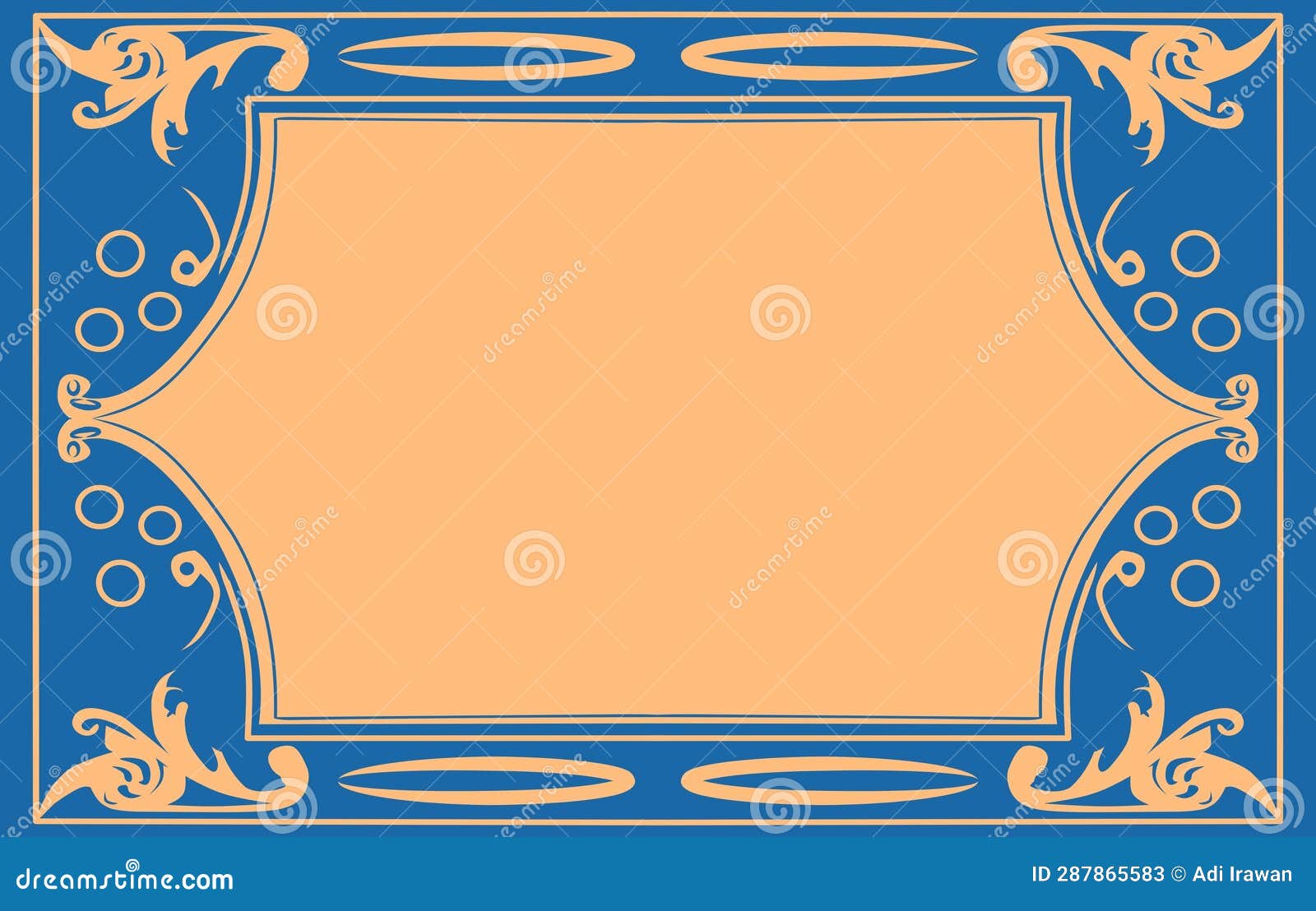 Vector Background Frame Design with Blue and Pink Background Stock ...