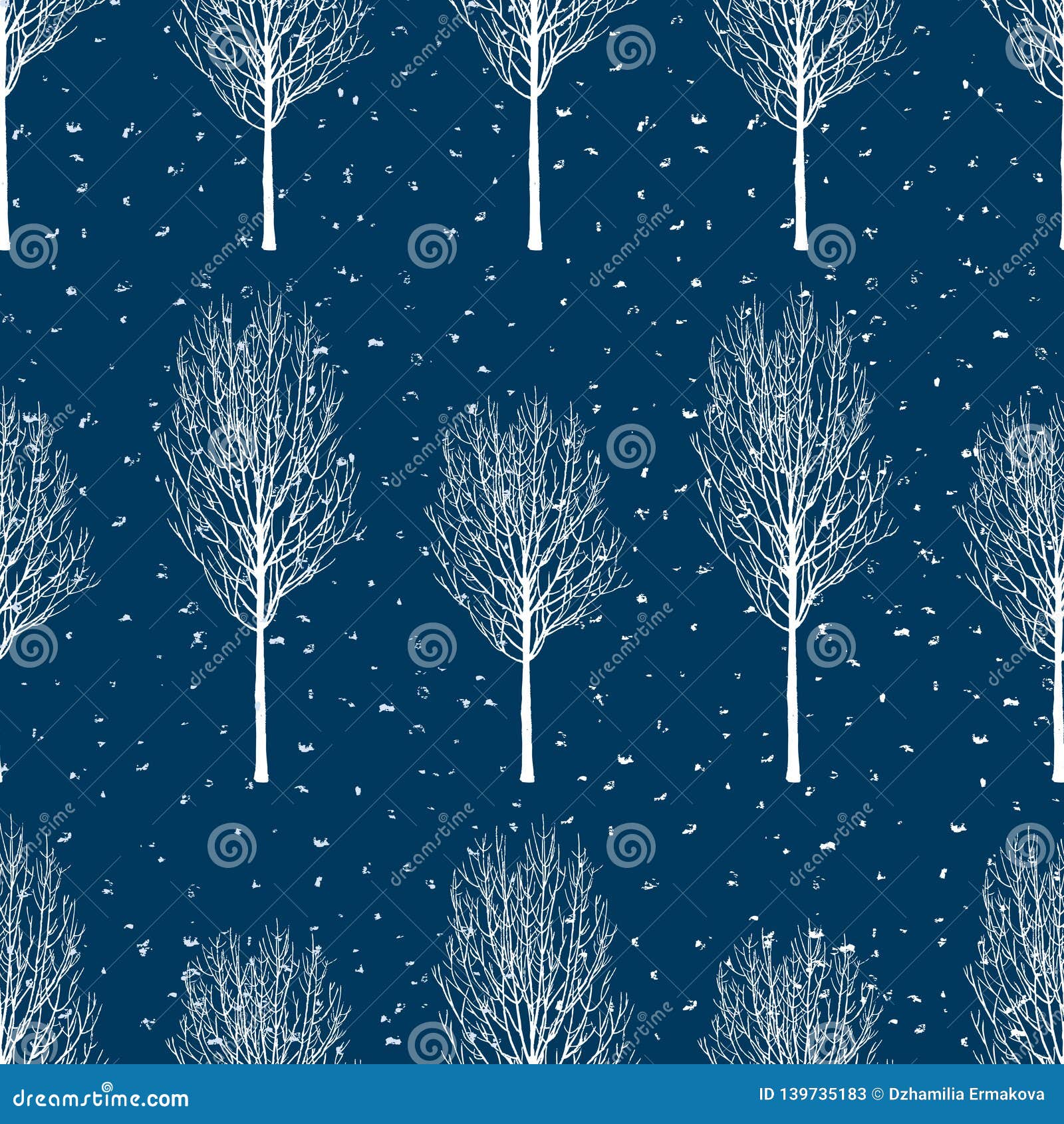 Vector Background of Frozen Trees Stock Vector - Illustration of trees ...