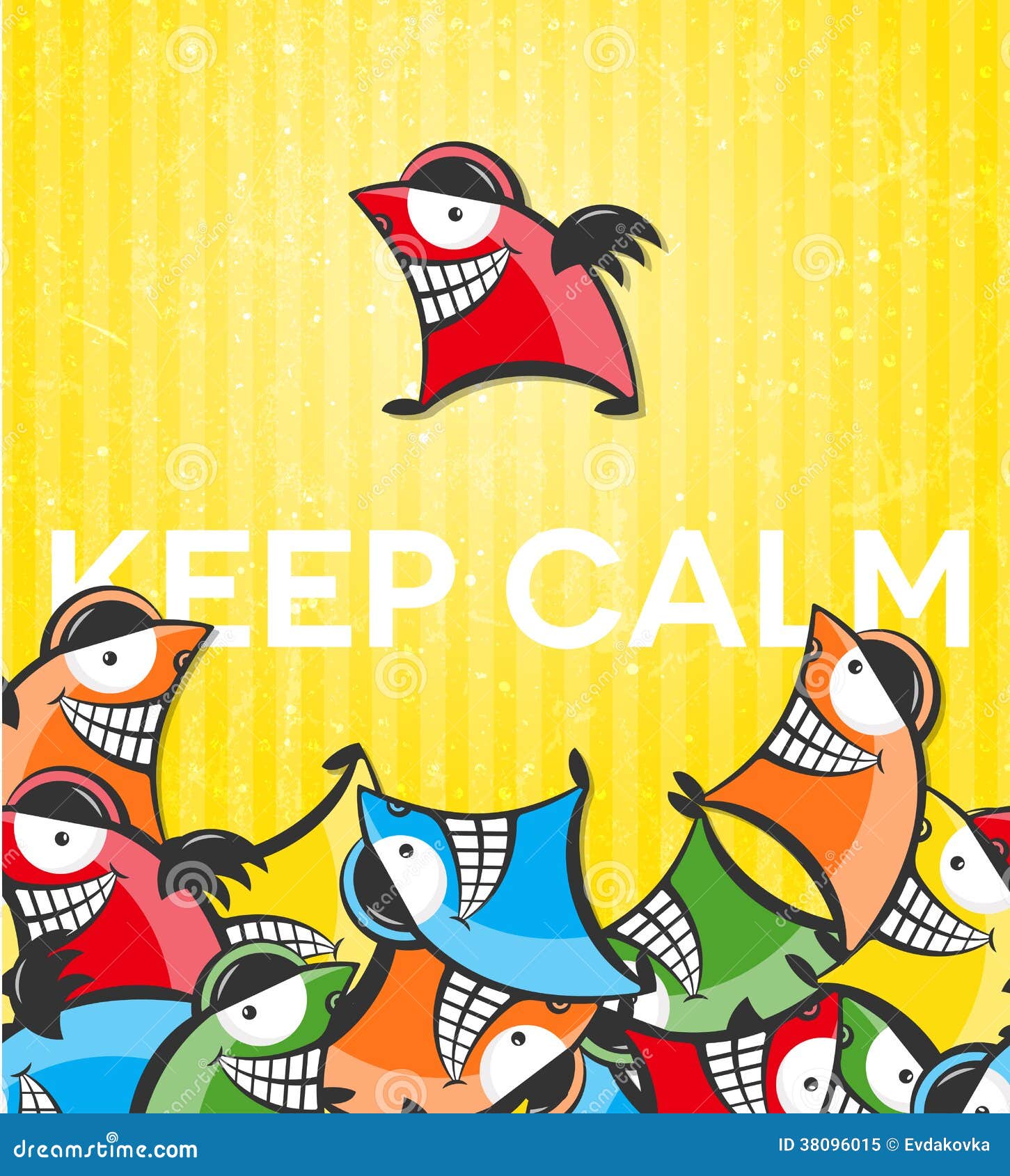 Vector Background with Funny Characters Stock Vector - Illustration of ...