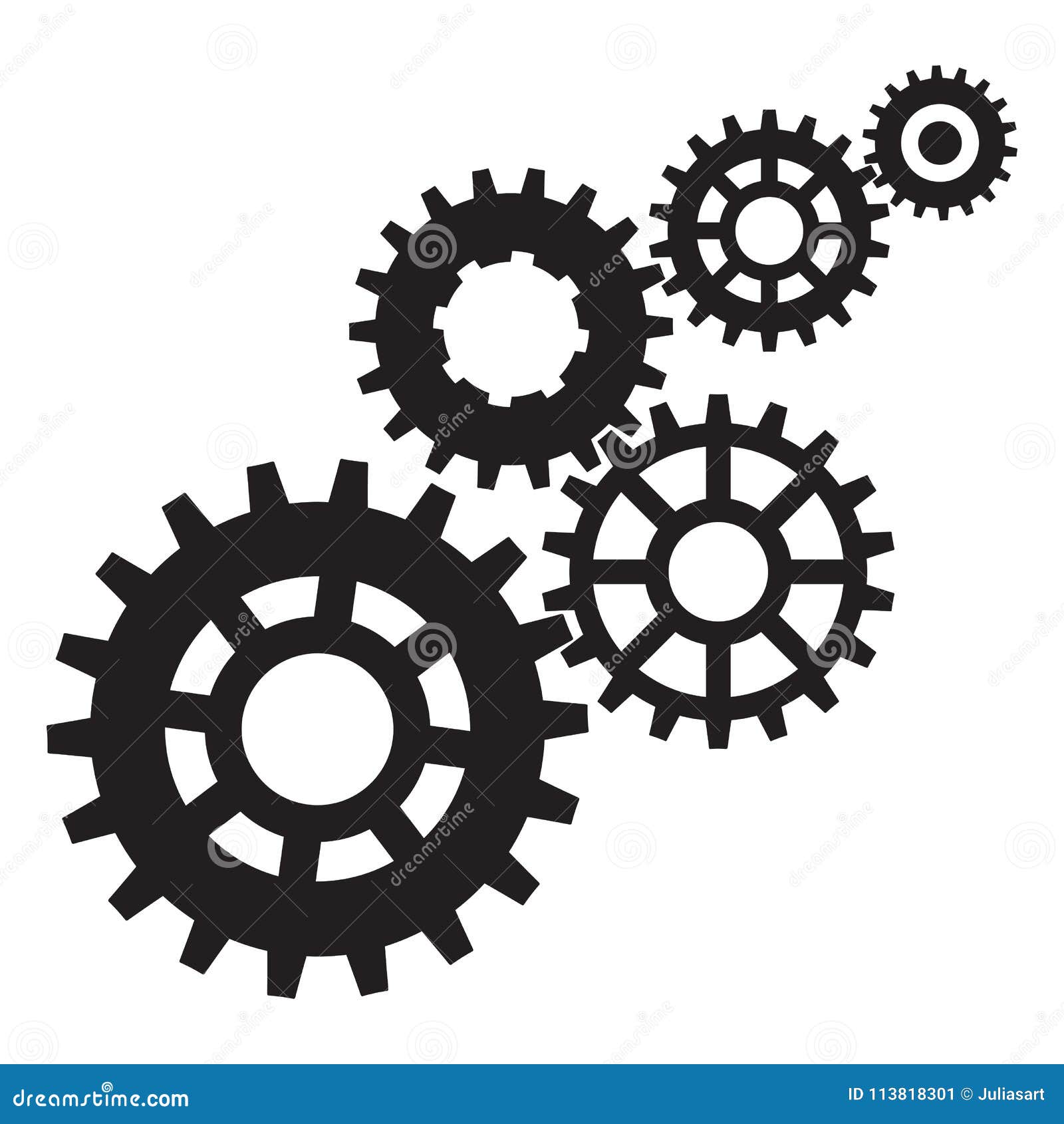Gears, Trundles and Cogwheels, Machine Mechanism. Vector Background ... Gears, Trundles and Cogwheels, Machine Mechanism. Vector Background ...