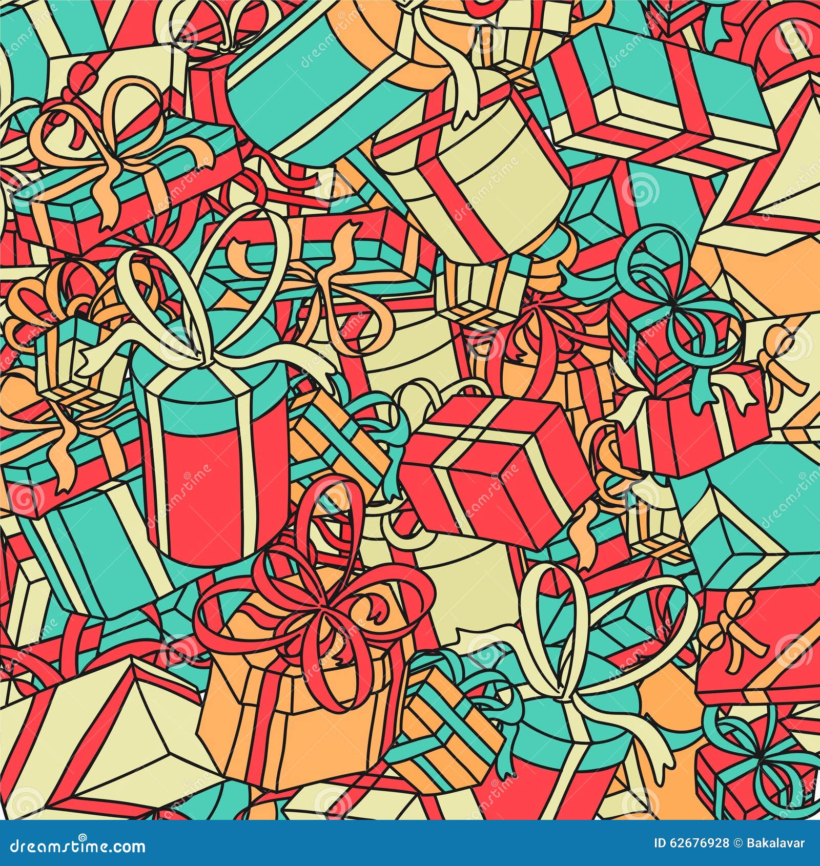 Vector Background Gifts stock vector. Illustration of christmas - 62676928