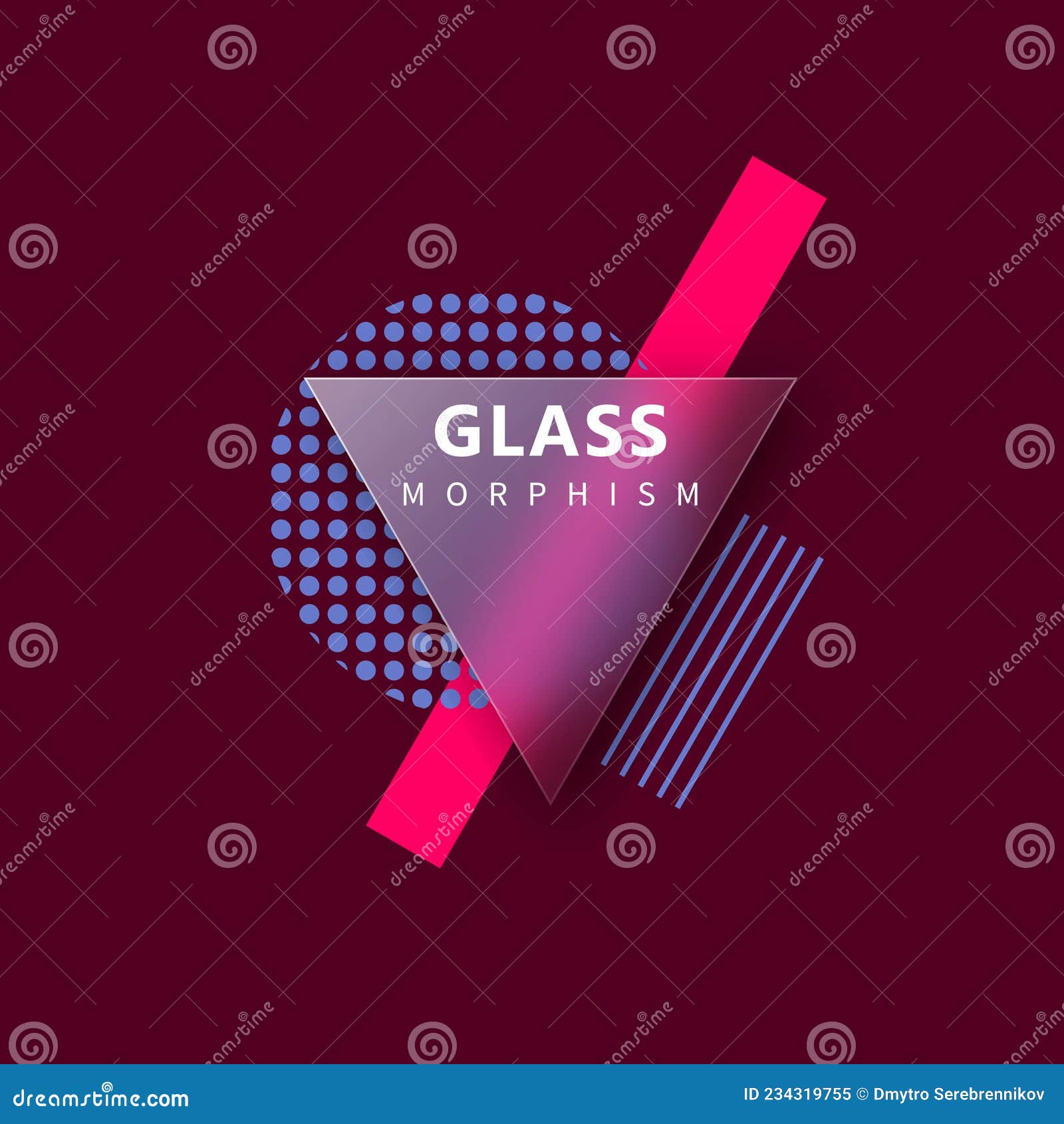 Vector Background in Glass Morphism Style. Editable Illustration Stock ...