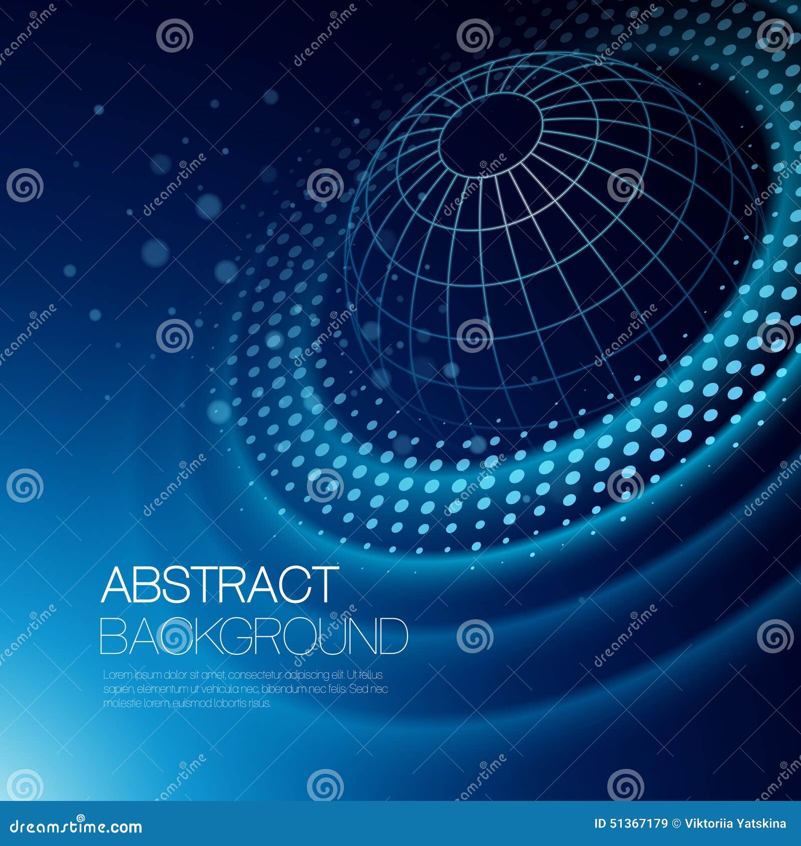 Vector Background with Glowing Space Orbit Stock Vector - Illustration ...