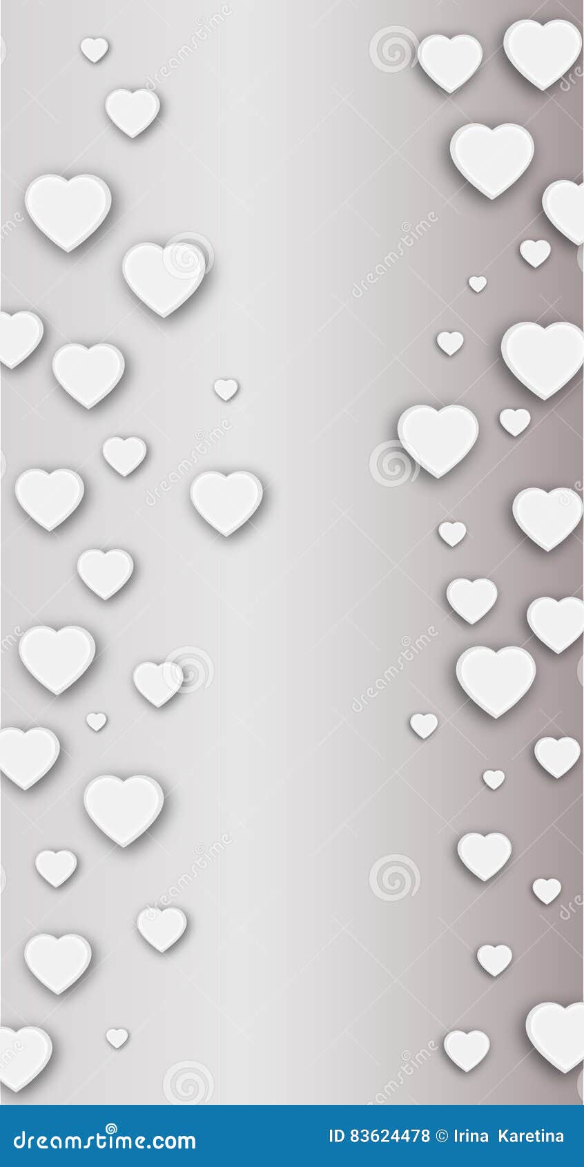 Vector Background with Gradient and Hearts Stock Vector - Illustration ...