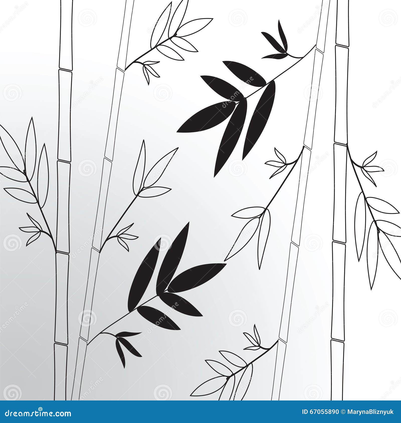 Vector Background with Gray Bamboo Stock Vector - Illustration of ...