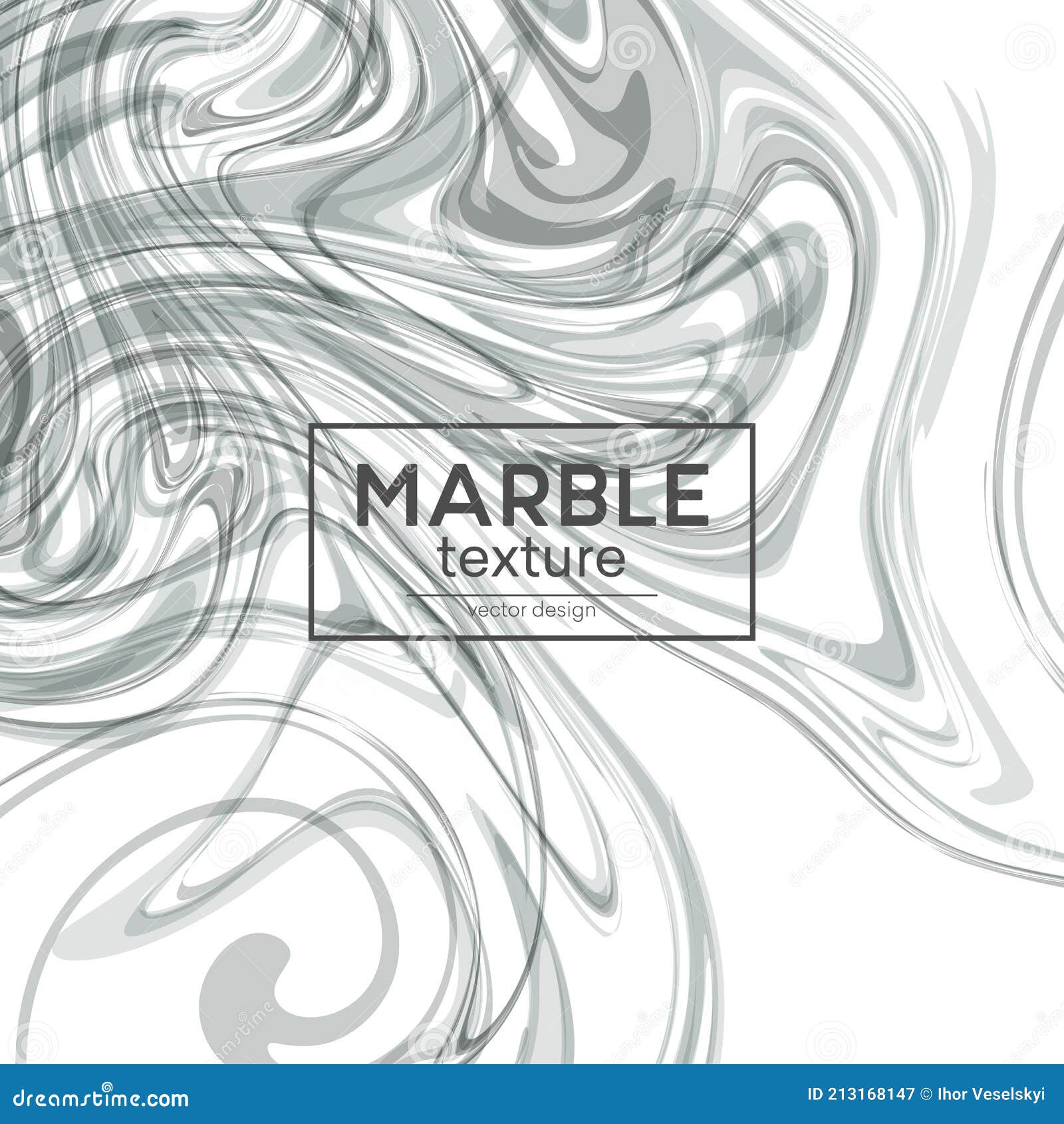 Vector Background with Gray Painted Waves. Marble Texture. Vector ...