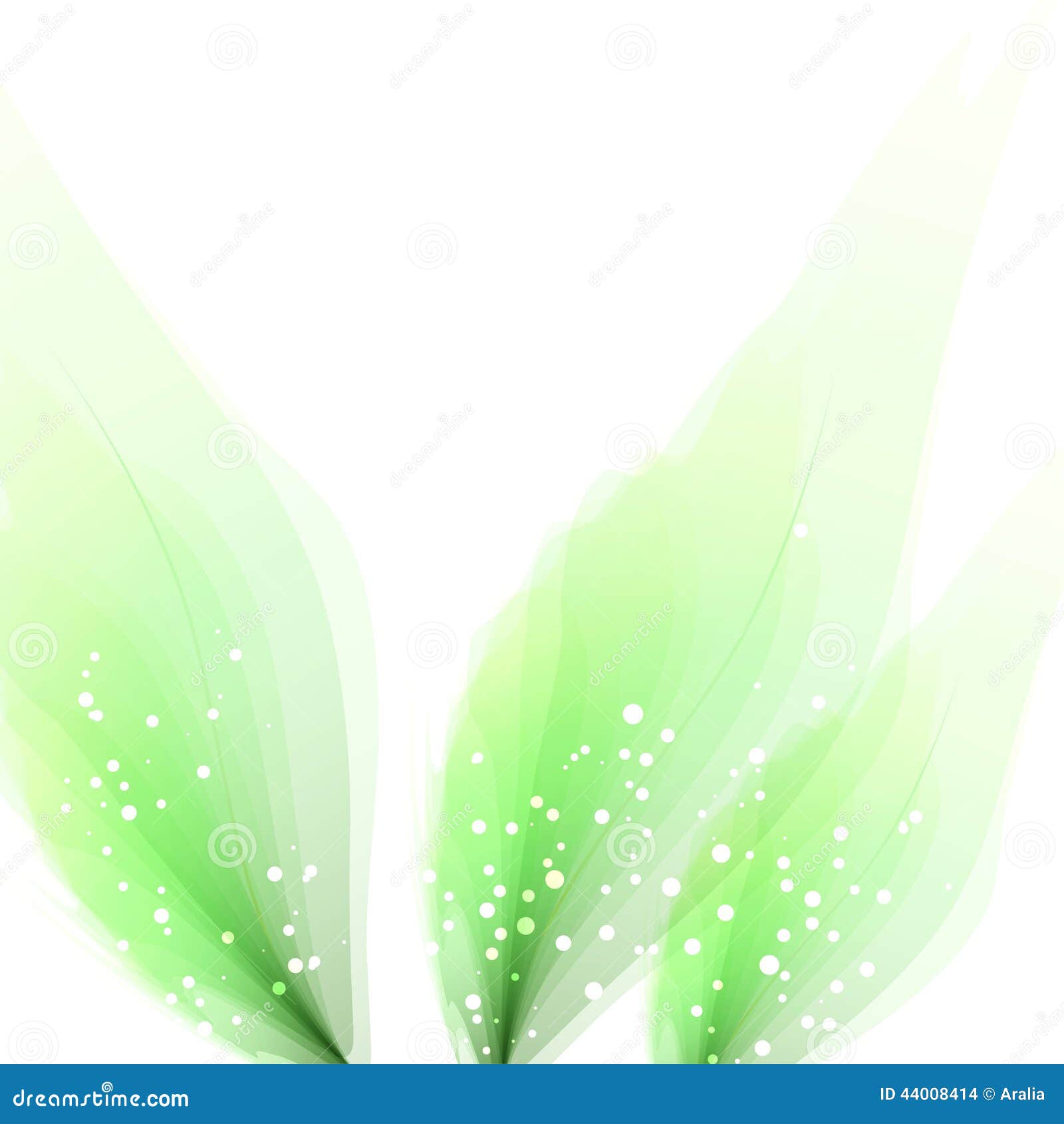 Vector Background with Green Leaves Stock Vector - Illustration of ...