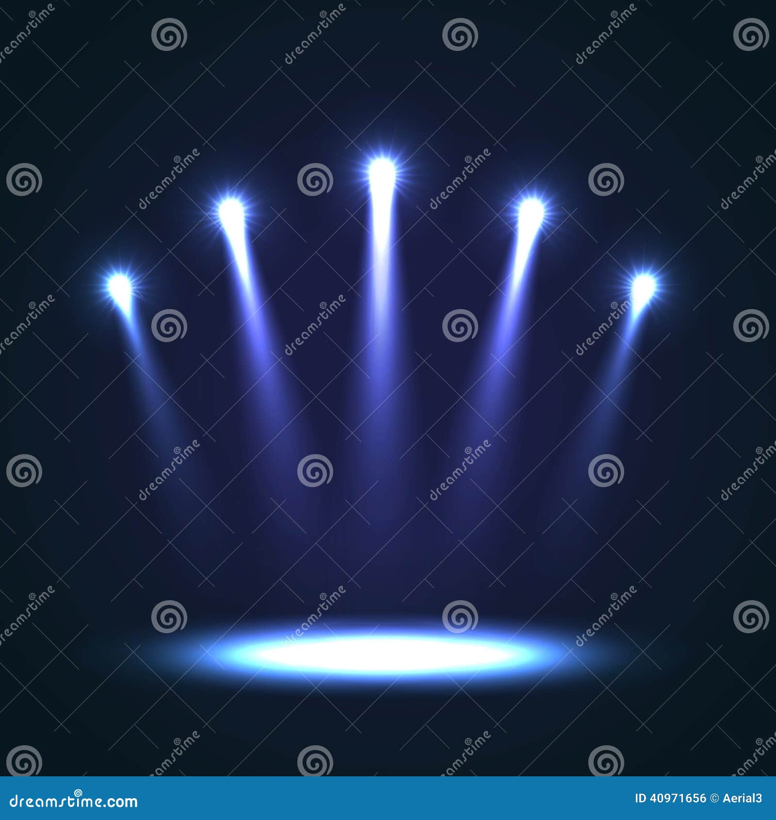 Vector Background with Group Bright Spotlights Stock Vector ...
