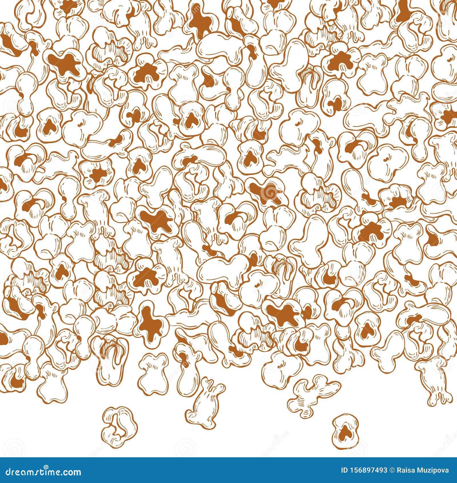 Vector Background with Popcorn. Sketch Illustration Stock Vector ...