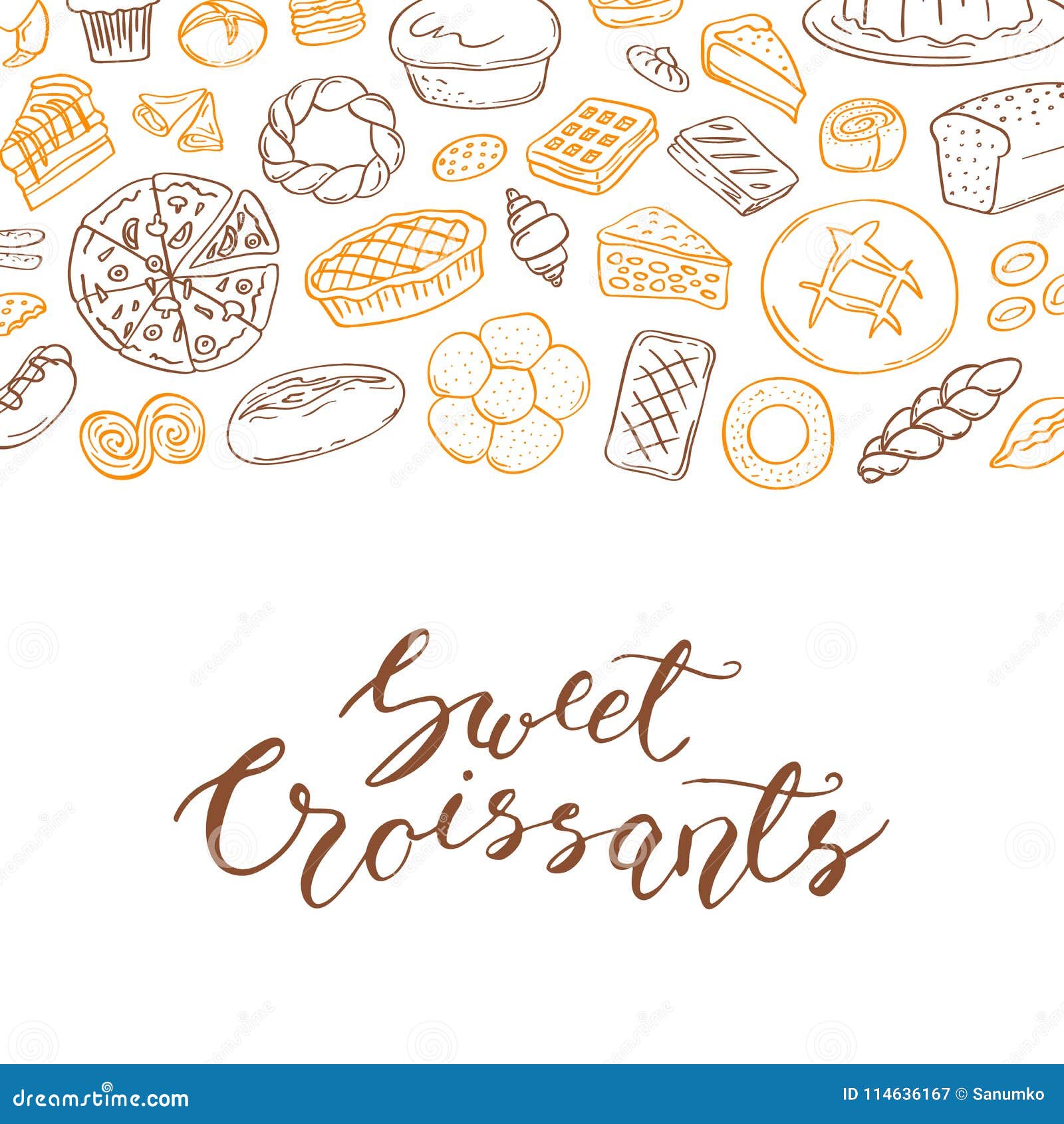 Croissants Lettering Stock Illustrations – 47 Croissants Lettering ...