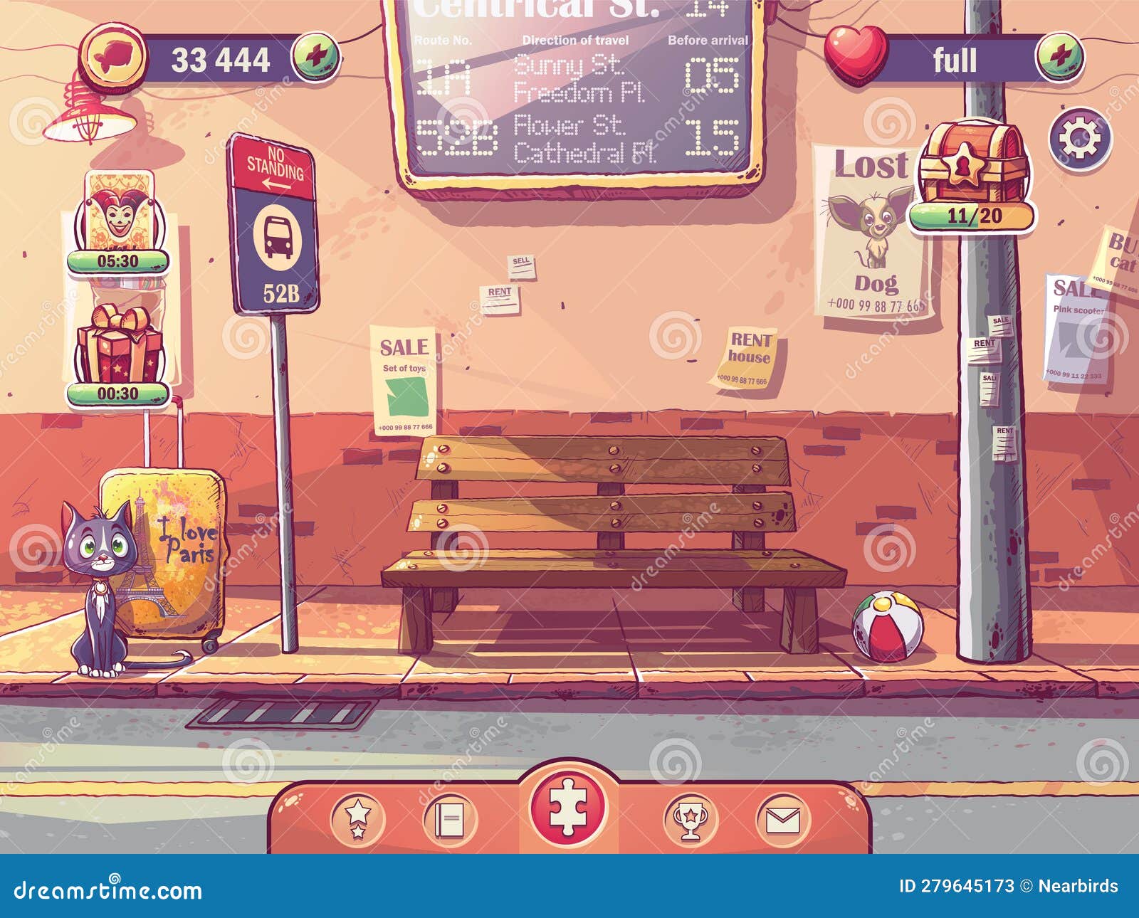 Solitaire Travel - Loading Window With Cards Cartoon Vector ...