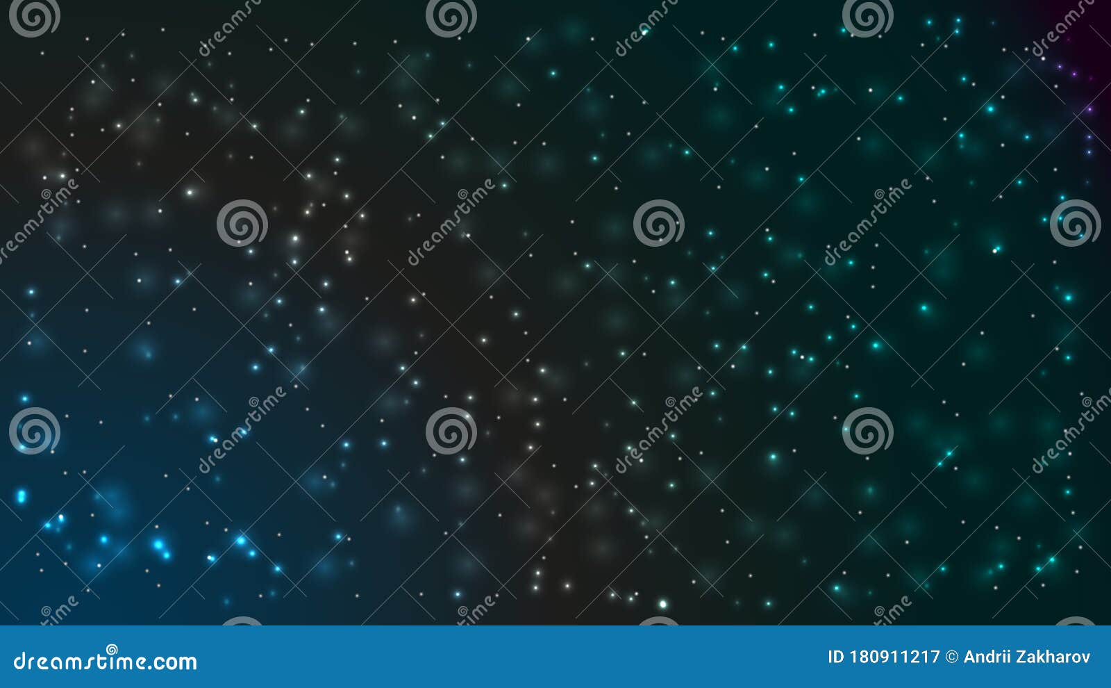 Vector Background of an Infinite Space with Stars, Galaxies, Nebulae ...